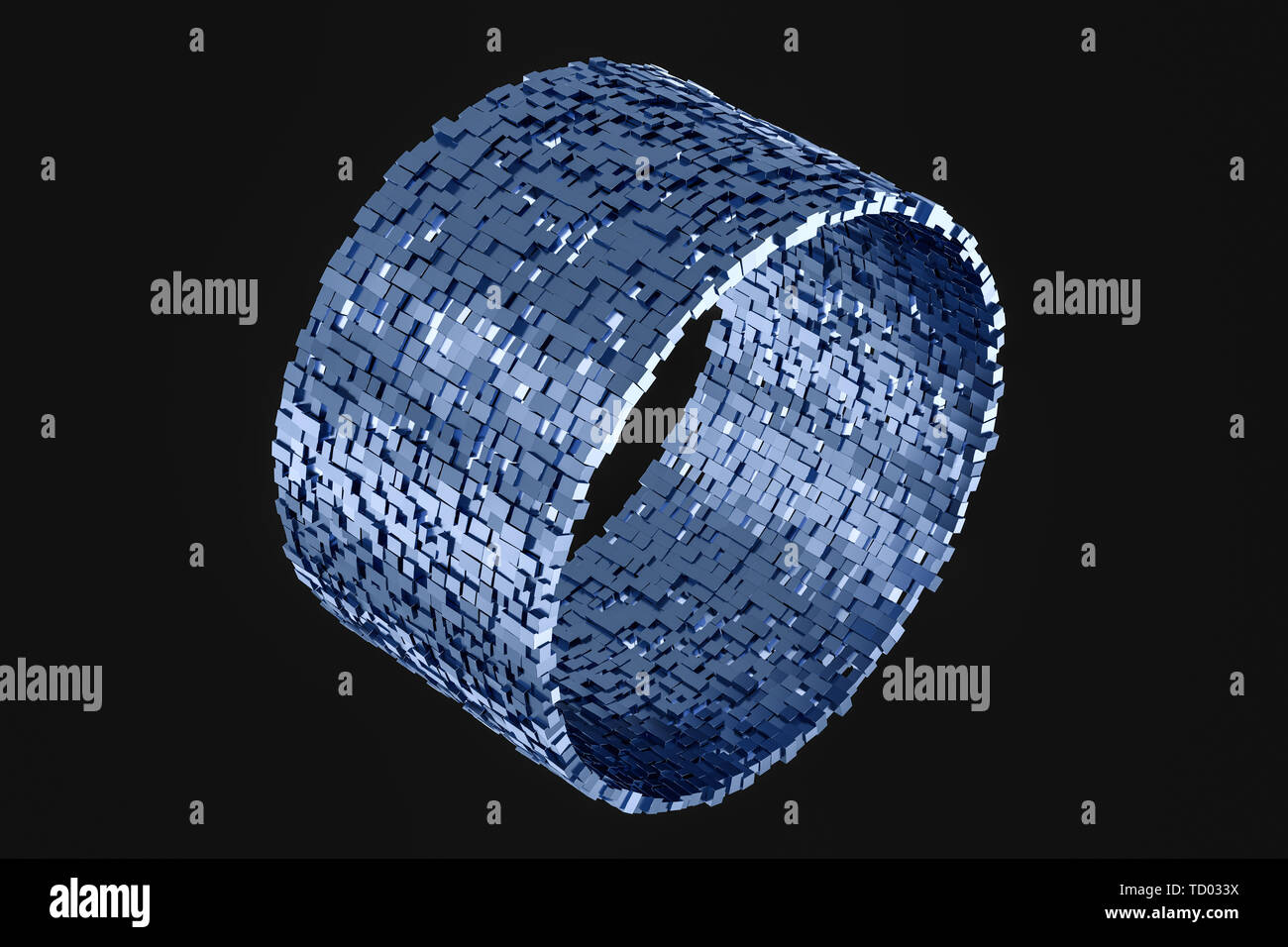 Three dimensional rendering, blue block metal background Stock Photo ...