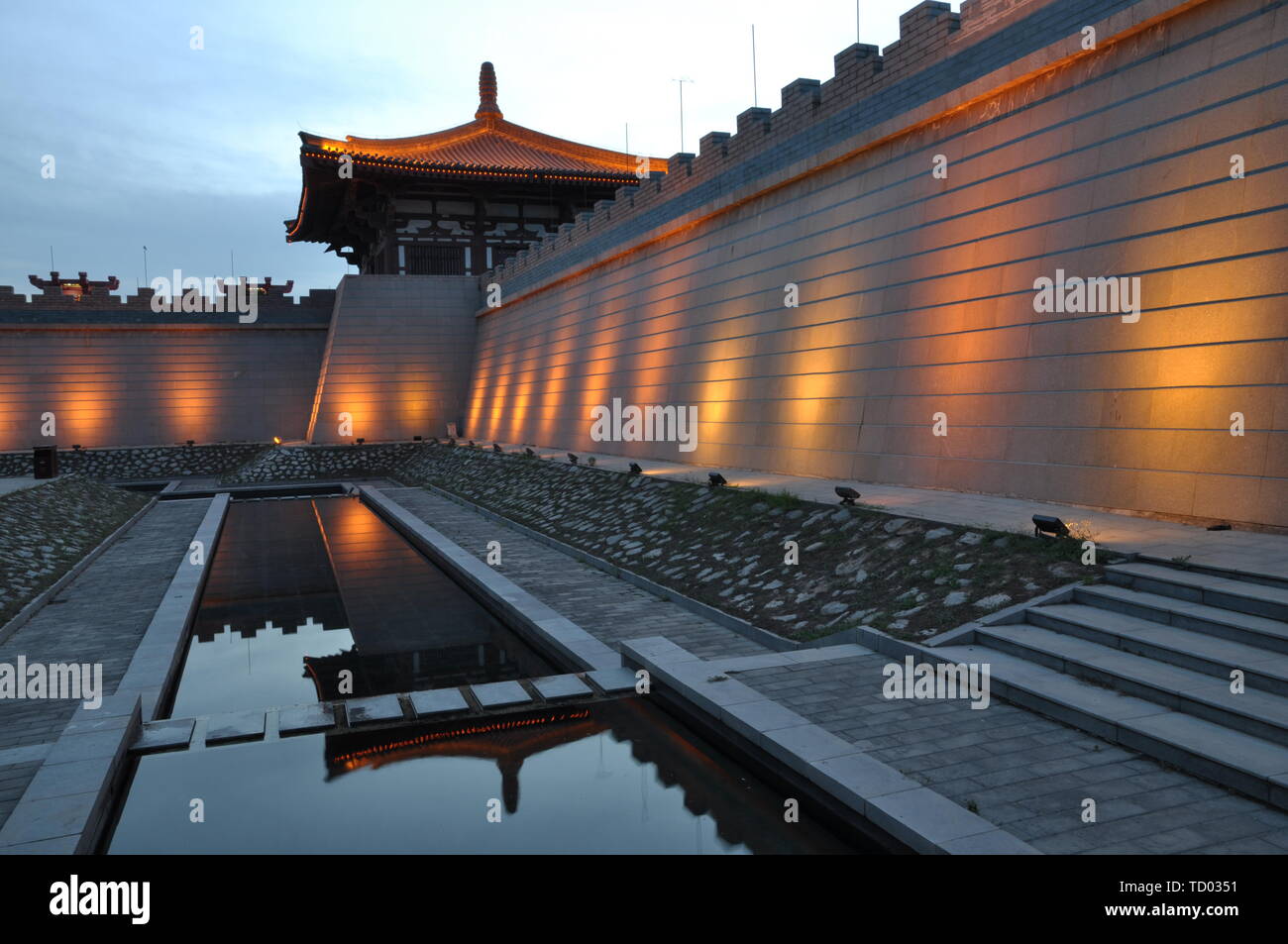 Night View of Datang Night City in Xi'an, Shaanxi Province Stock Photo ...