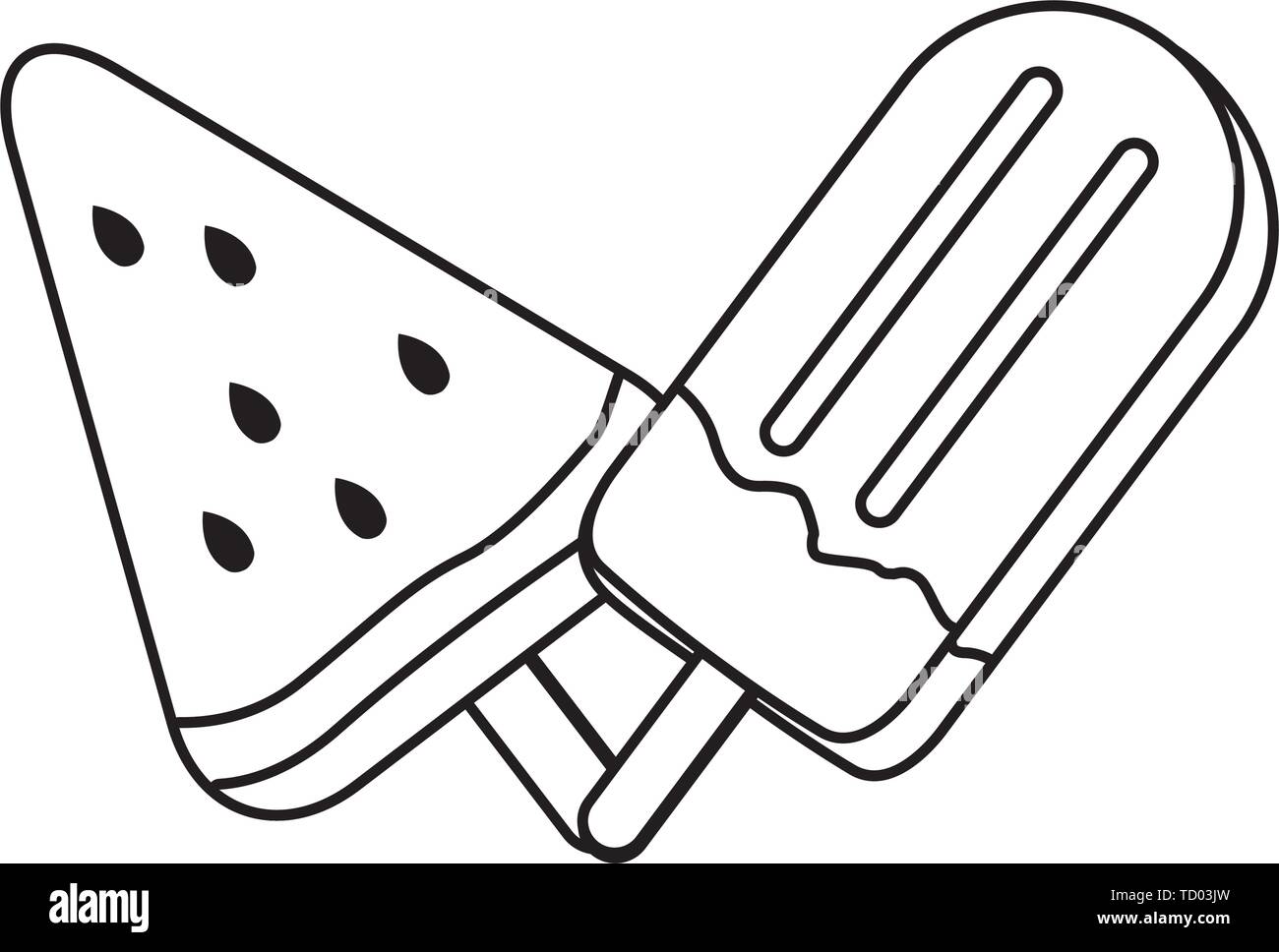 Eating ice lolly Black and White Stock Photos & Images - Alamy