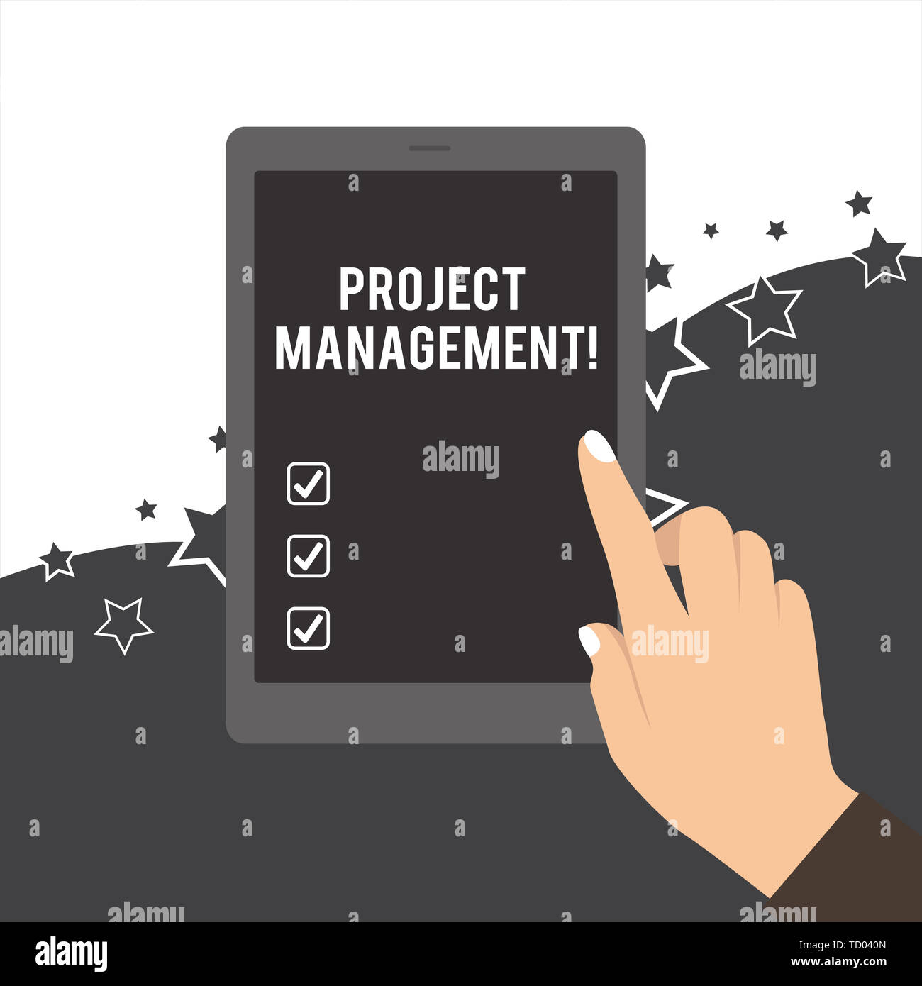 Handwriting Text Project Management Conceptual Photo Application Process Skills To Achieve