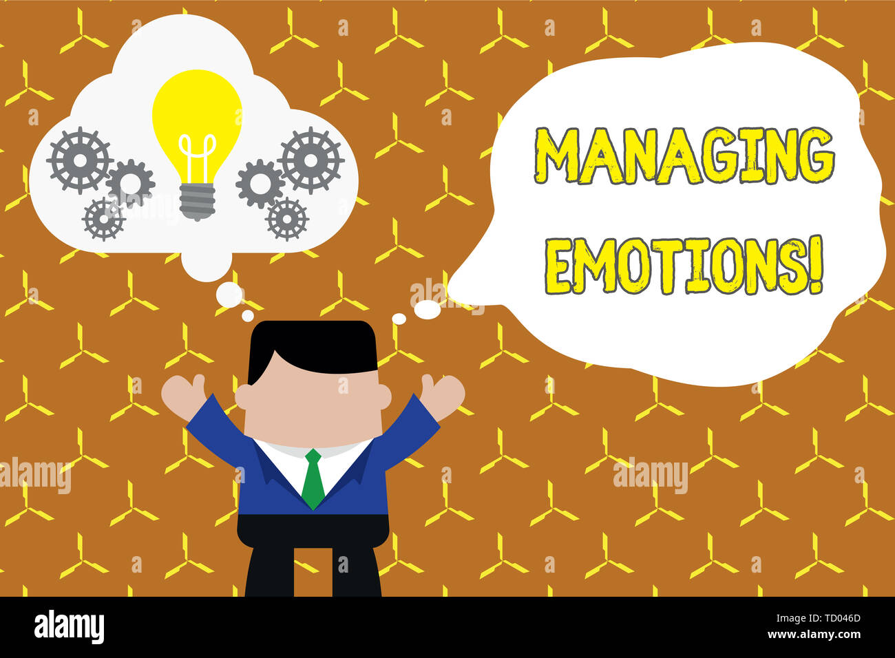 Text sign showing Managing Emotions. Business photo showcasing ability ...