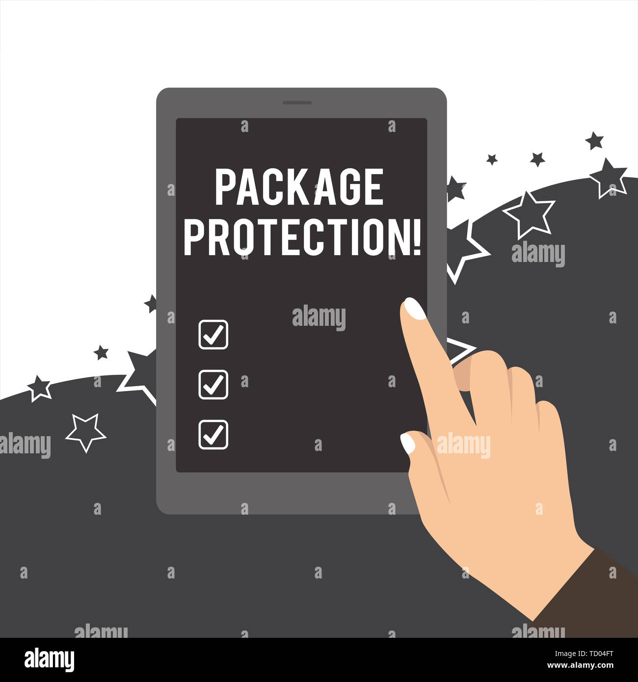 Packet tape hand hi-res stock photography and images - Alamy