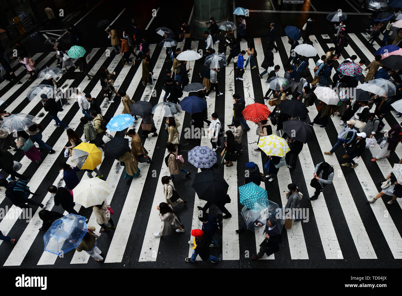 A rainy day in Osaka, Japan Stock Photo - Alamy