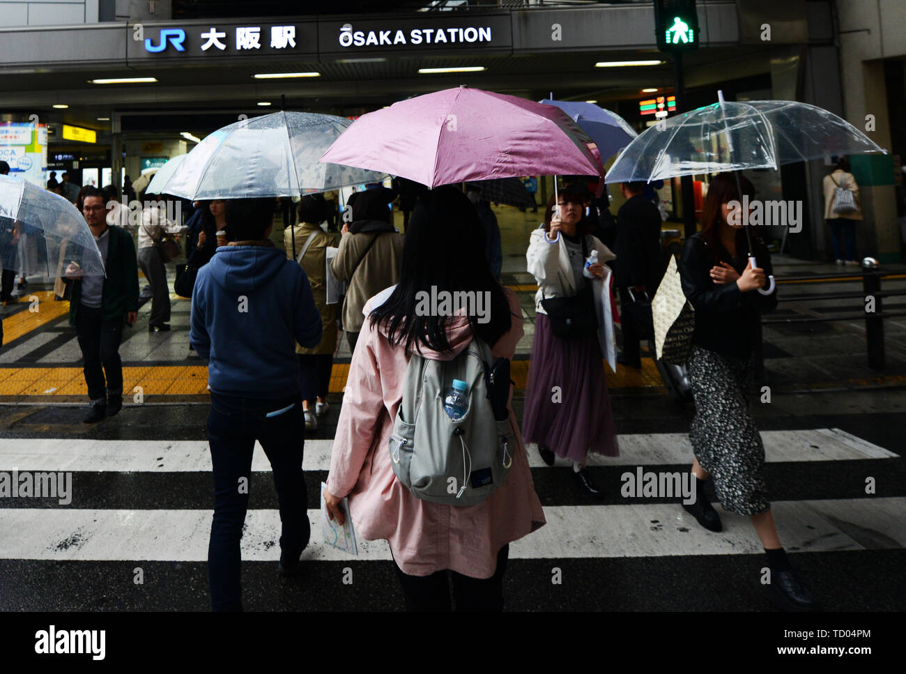 A rainy day in Osaka, Japan Stock Photo - Alamy