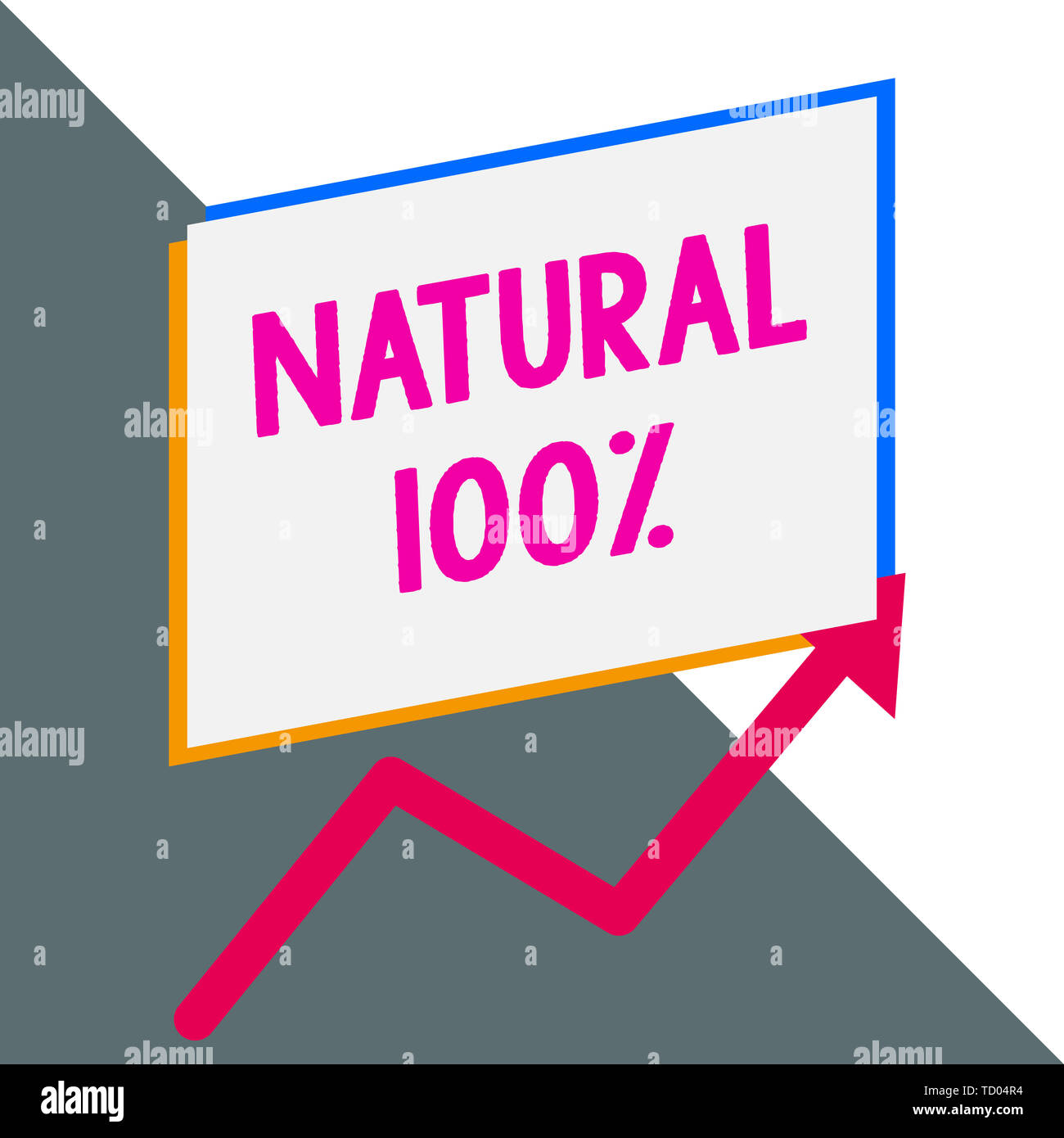 Conceptual hand writing showing Natural 100 Percent. Concept meaning ...