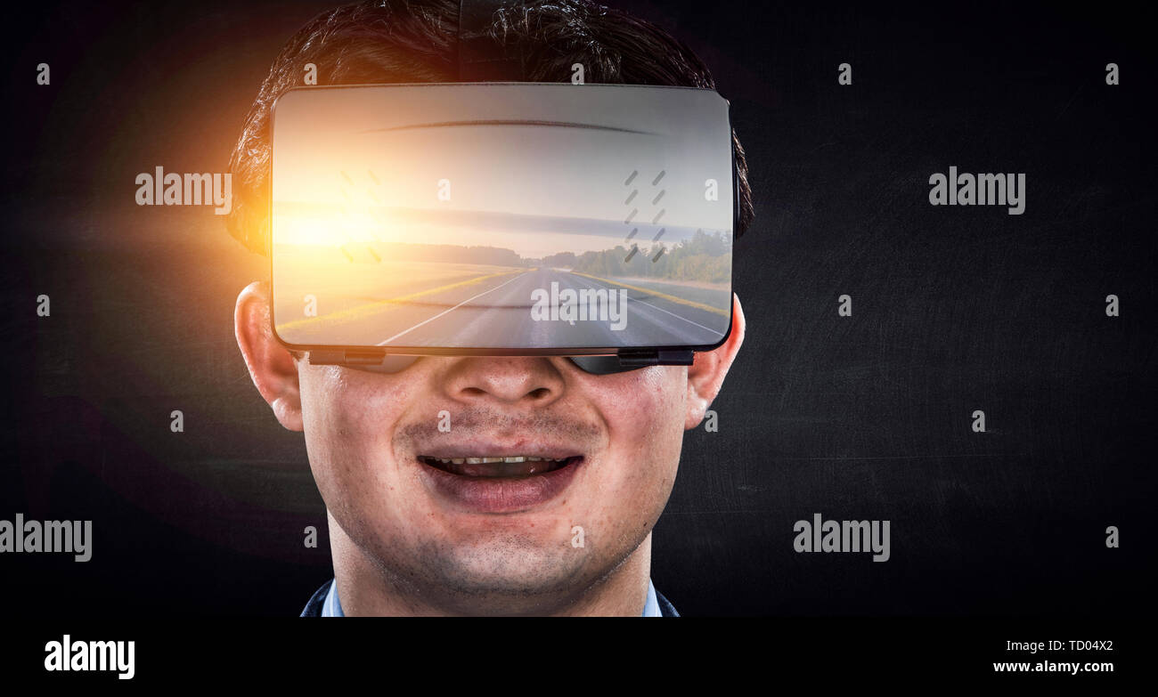Virtual reality experience and technologies of the future. Mixed media ...