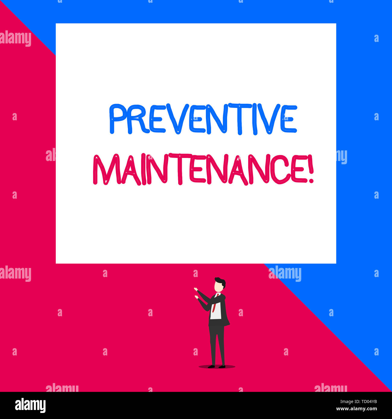 Writing note showing Preventive Maintenance. Business concept for Avoid ...