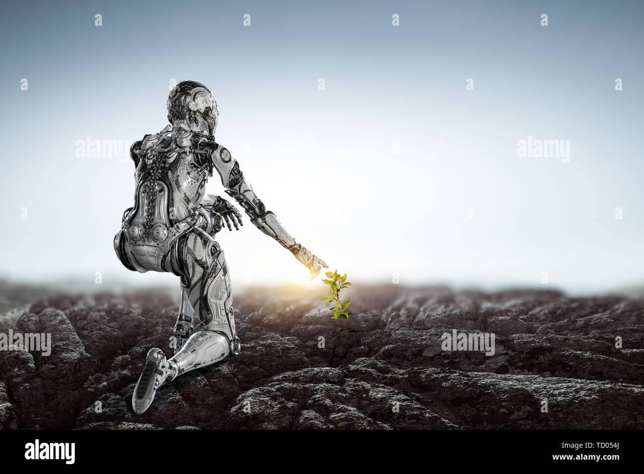 Green female robot hi-res stock photography and images - Alamy