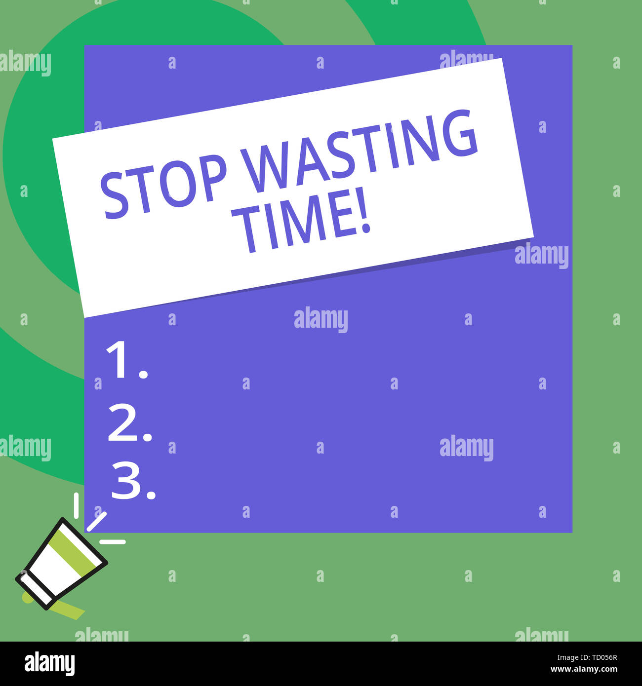 Conceptual hand writing showing Stop Wasting Time. Concept meaning ...
