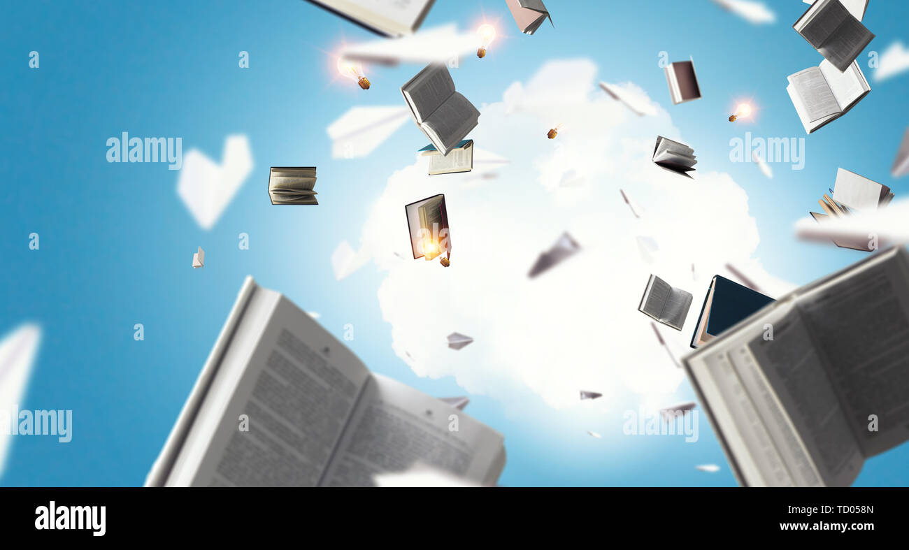 Flying books hi-res stock photography and images - Alamy