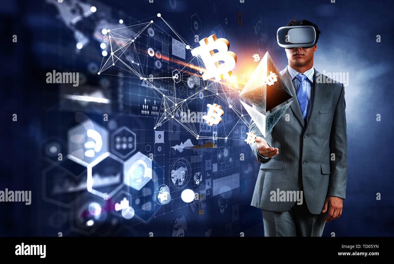 Virtual reality experience. Technologies of the future Stock Photo - Alamy