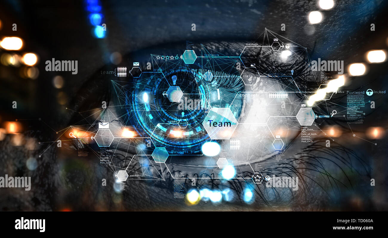 Abstract high tech eye concept Stock Photo - Alamy