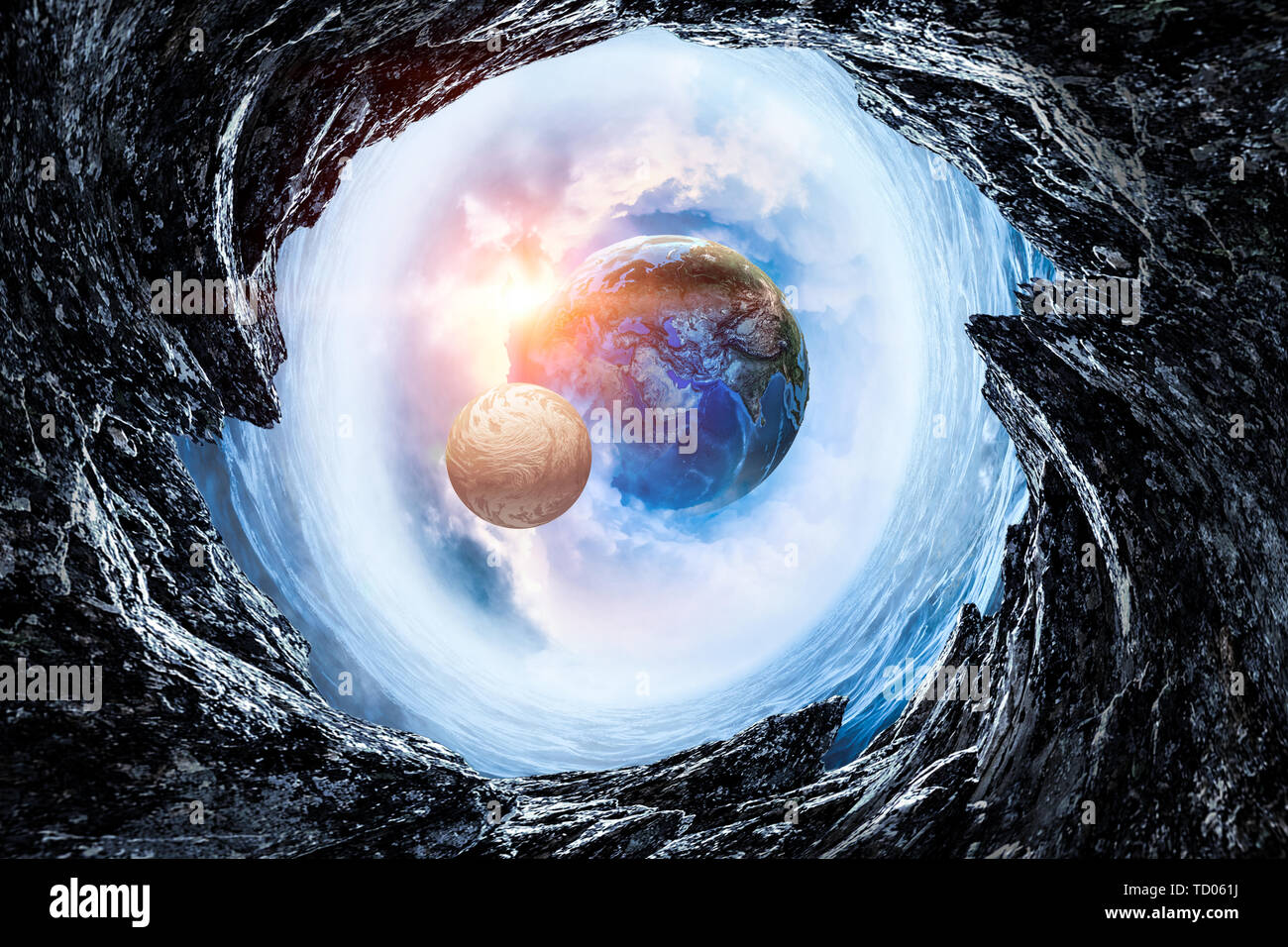 Moon and earth shine hi-res stock photography and images - Alamy