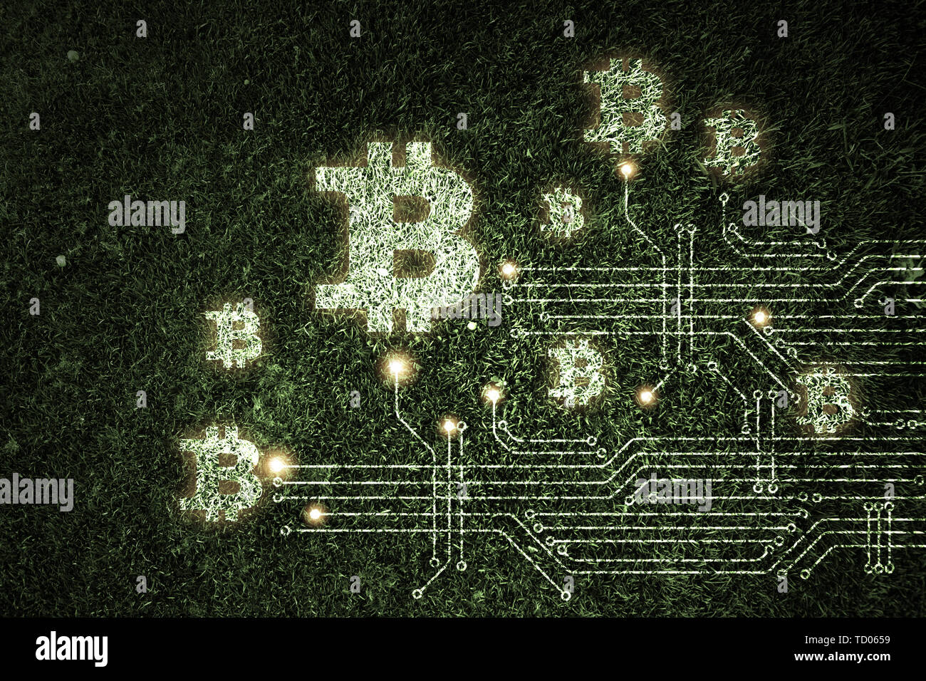 The concept of crypto currency coding Stock Photo - Alamy