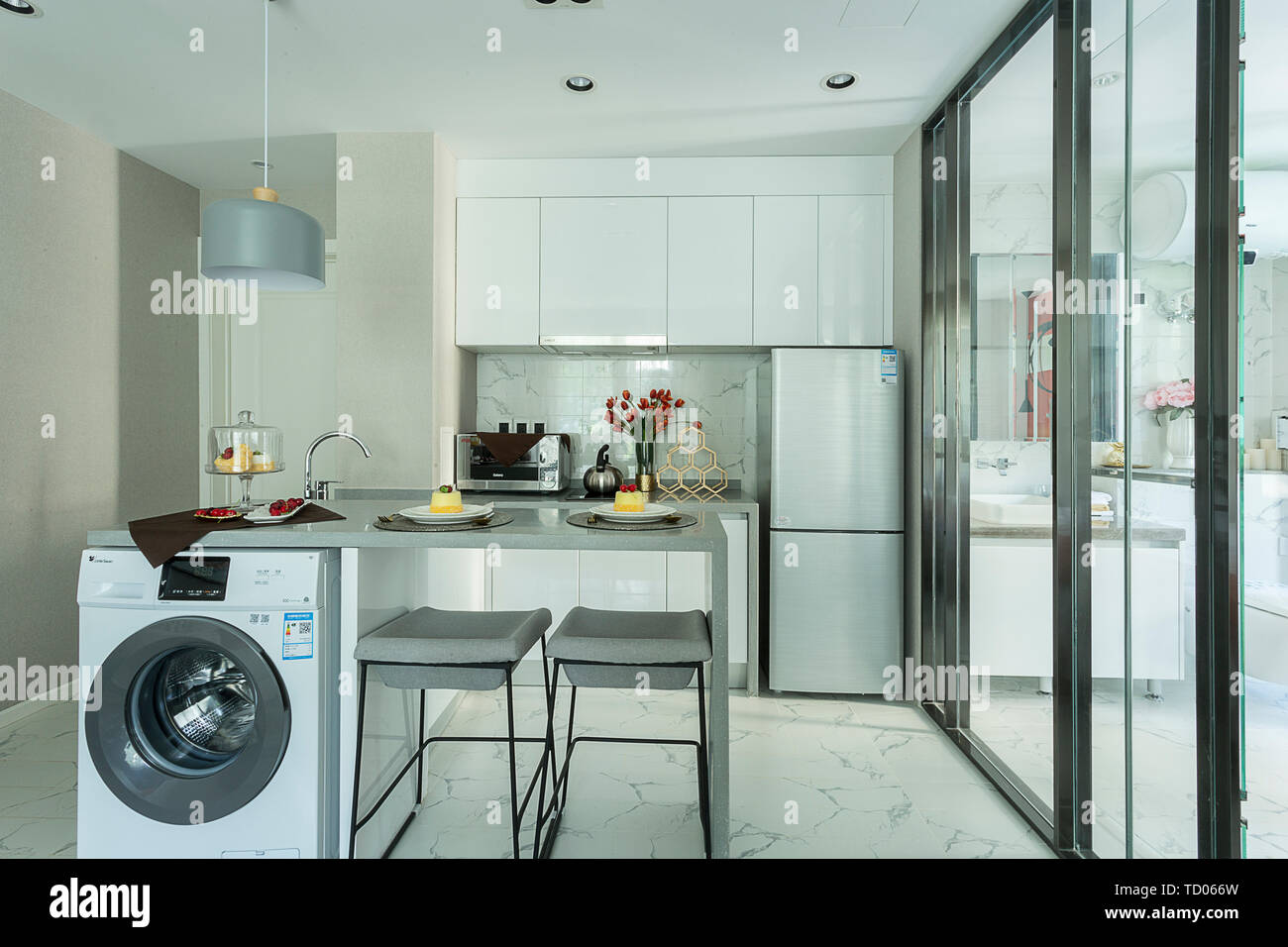 Interior design sample room contact V letter: Cheng730 Stock Photo - Alamy