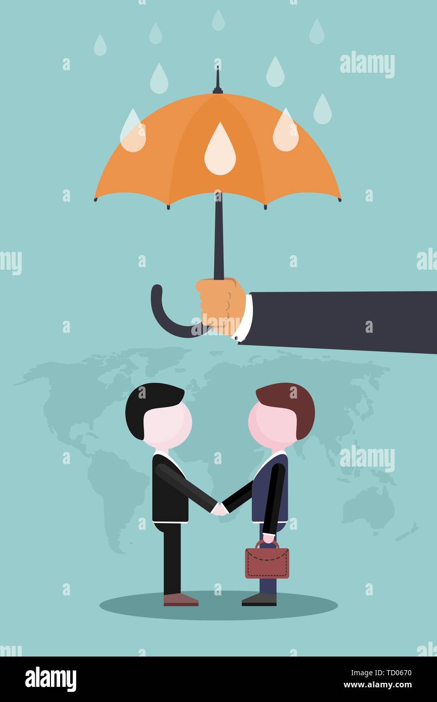 Secure, trustworthy concept creative illustration of business ...