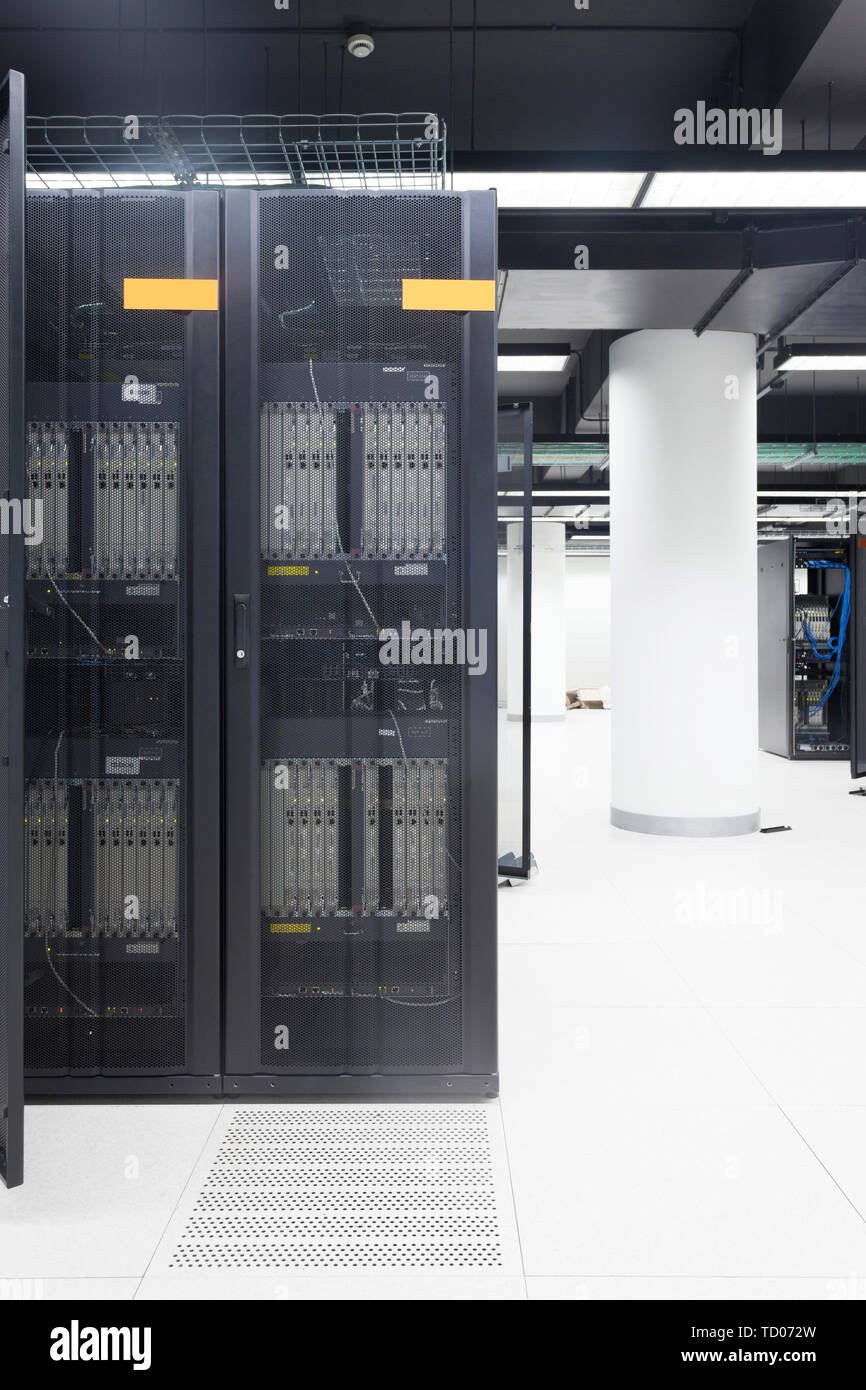 Telecommunication server in data center Stock Photo - Alamy
