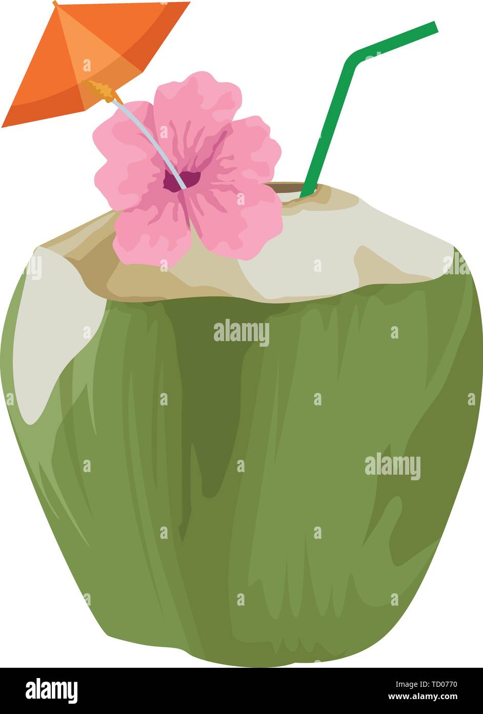 Tropical fruit cocktail icon cartoon Stock Vector Image & Art - Alamy