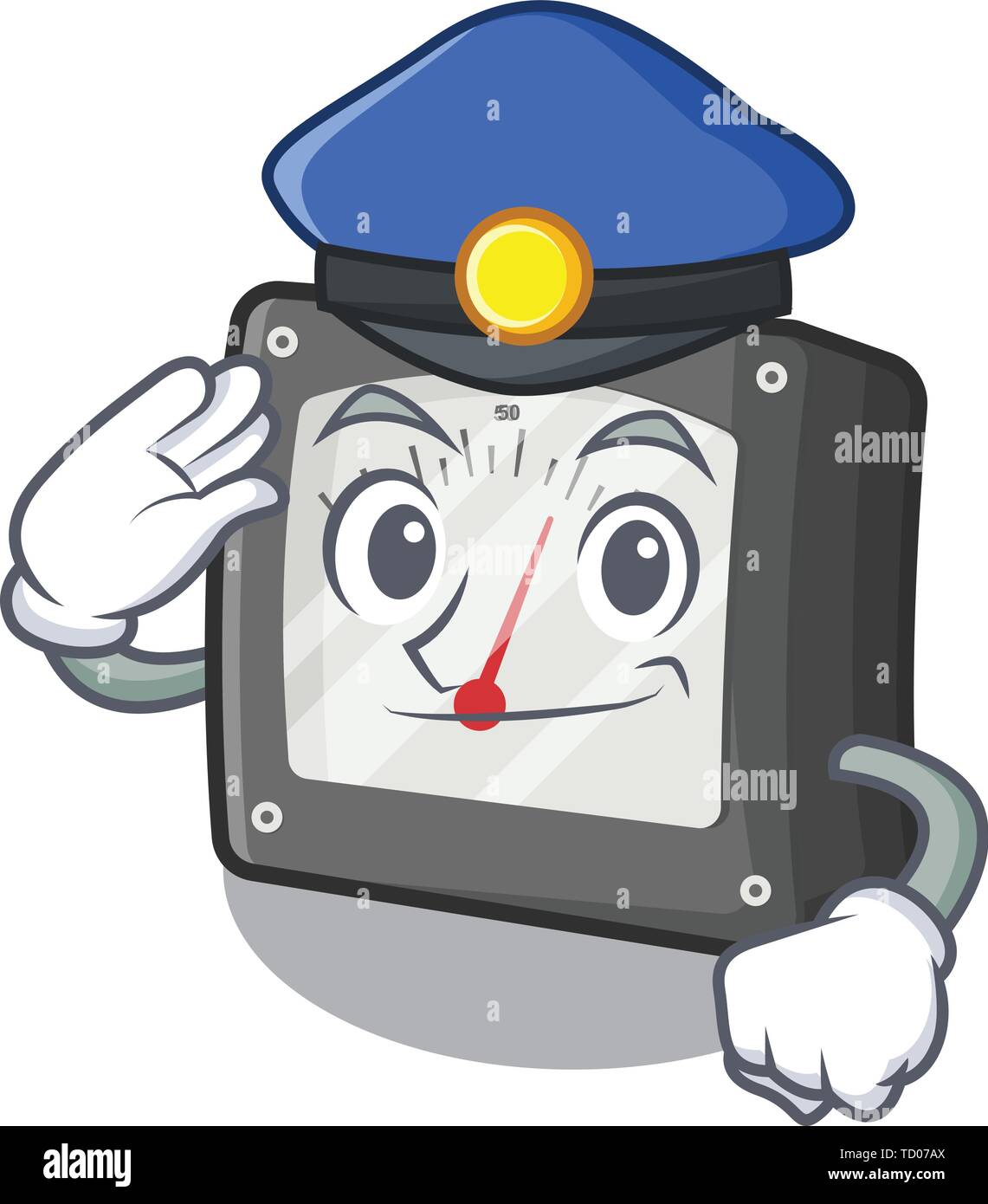 Police ampere meter isolated in the mascot Stock Vector Image & Art - Alamy