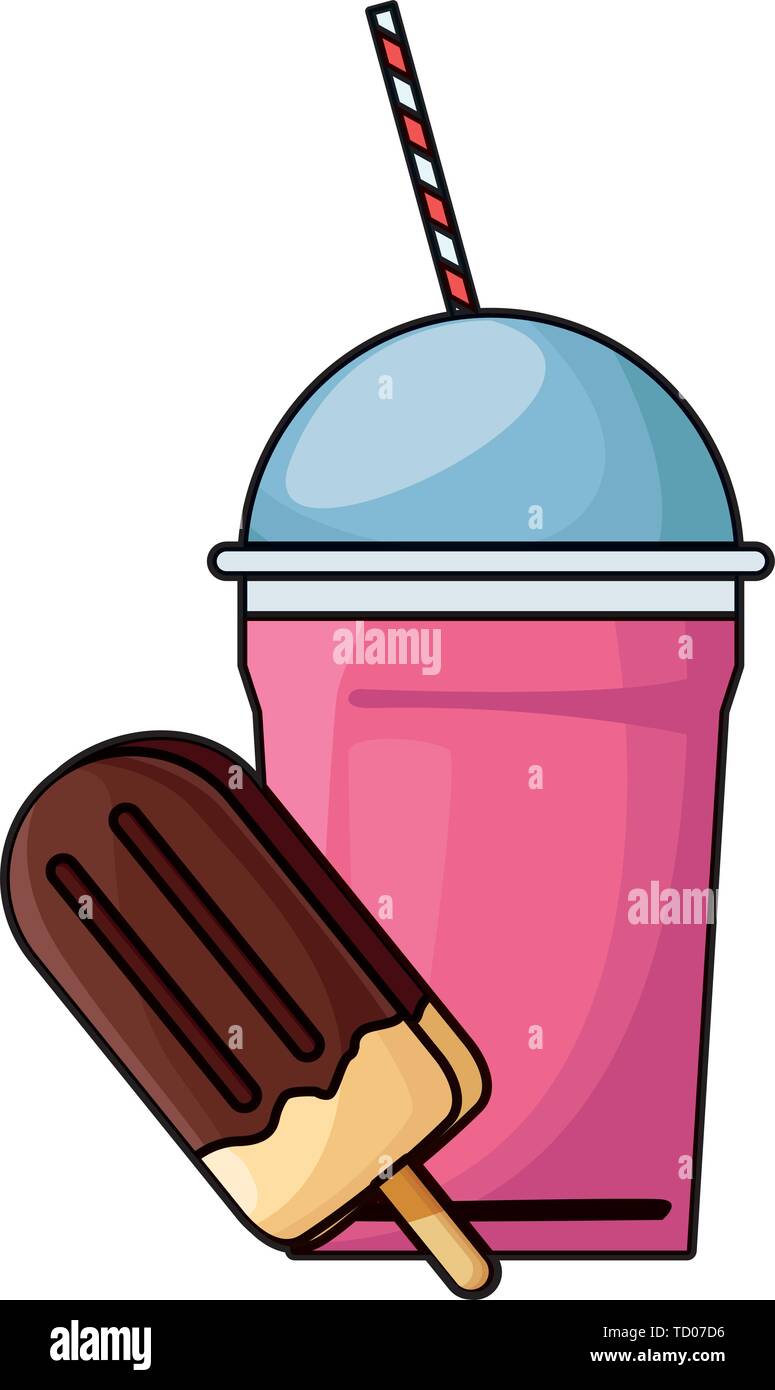 delicious ice lolly icon cartoon and frozen ice shaved Stock Vector ...