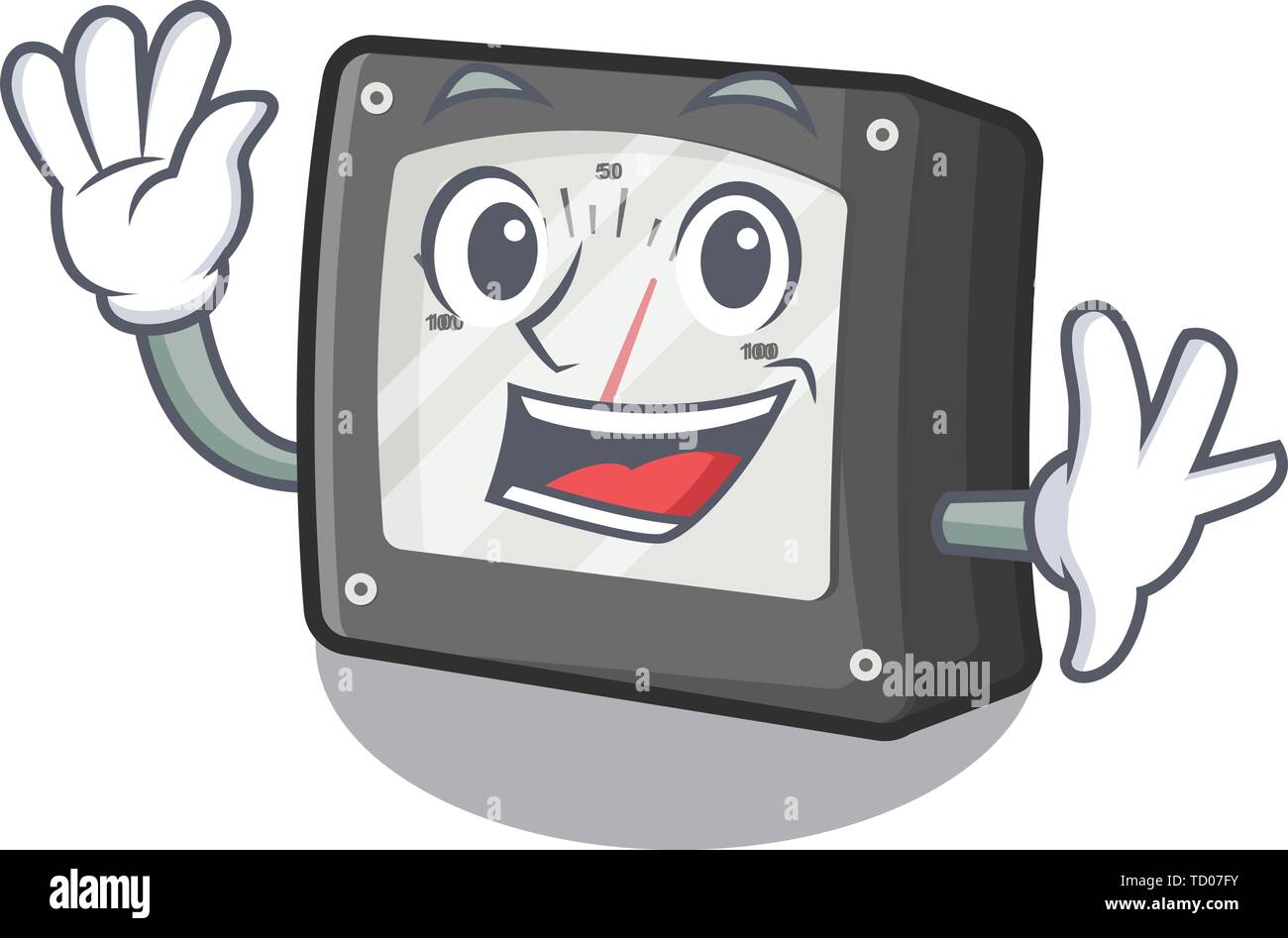 Waving ampere meter in the cartoon shape Stock Vector Image & Art - Alamy