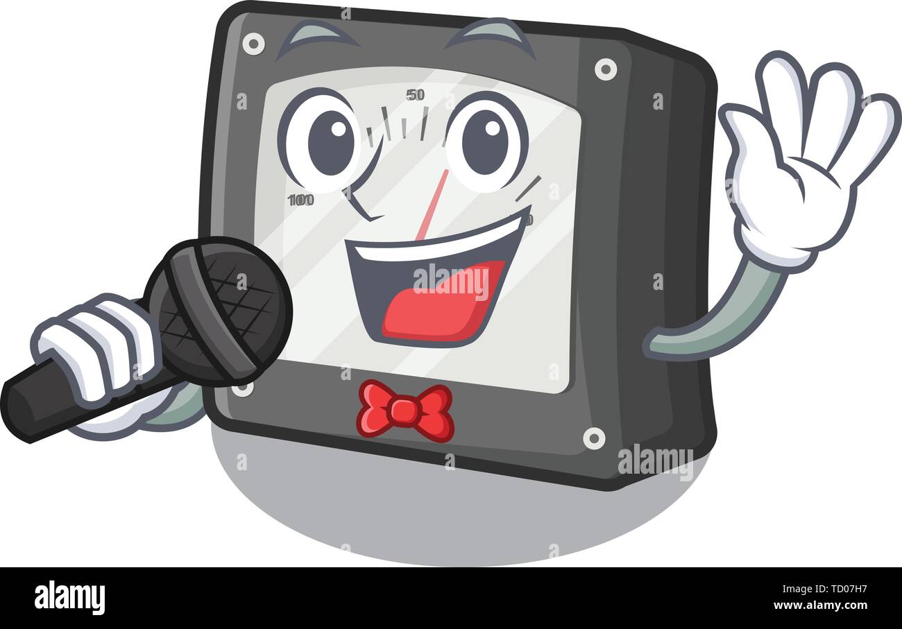 Singing meter ampere in the character box Stock Vector Image & Art - Alamy