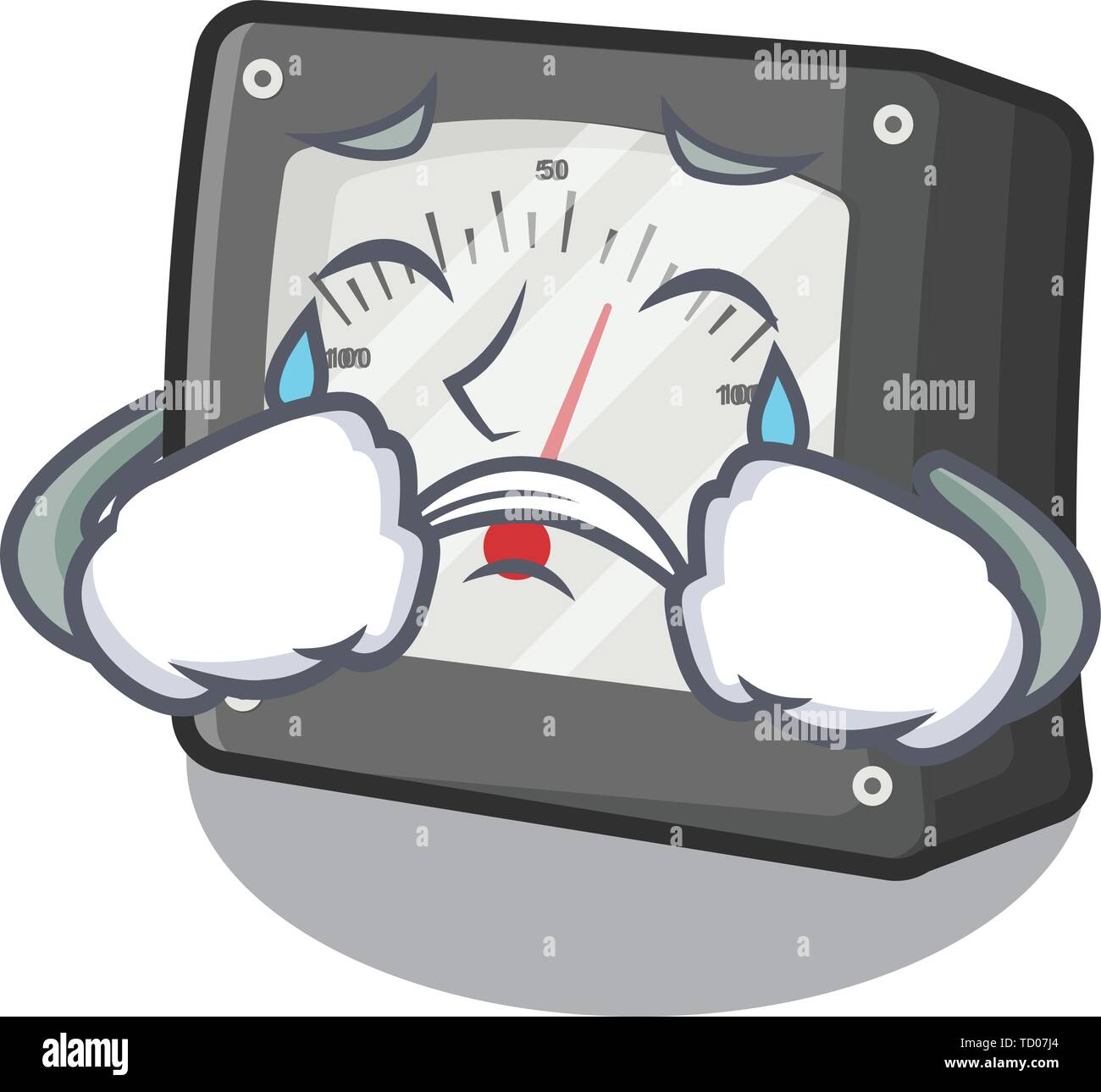 Crying meter ampere in the character box Stock Vector Image & Art - Alamy