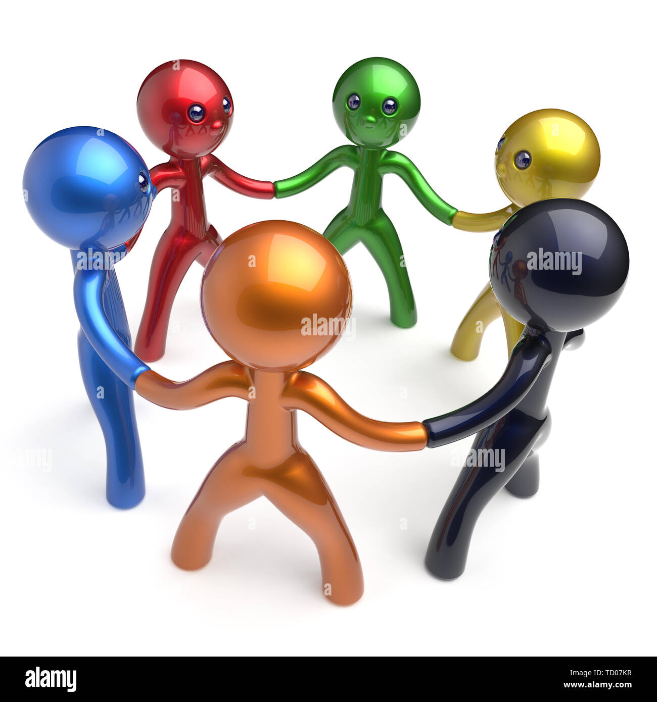 The Chain Of Friendship Cartoon Stock Photos & The Chain Of Friendship ...