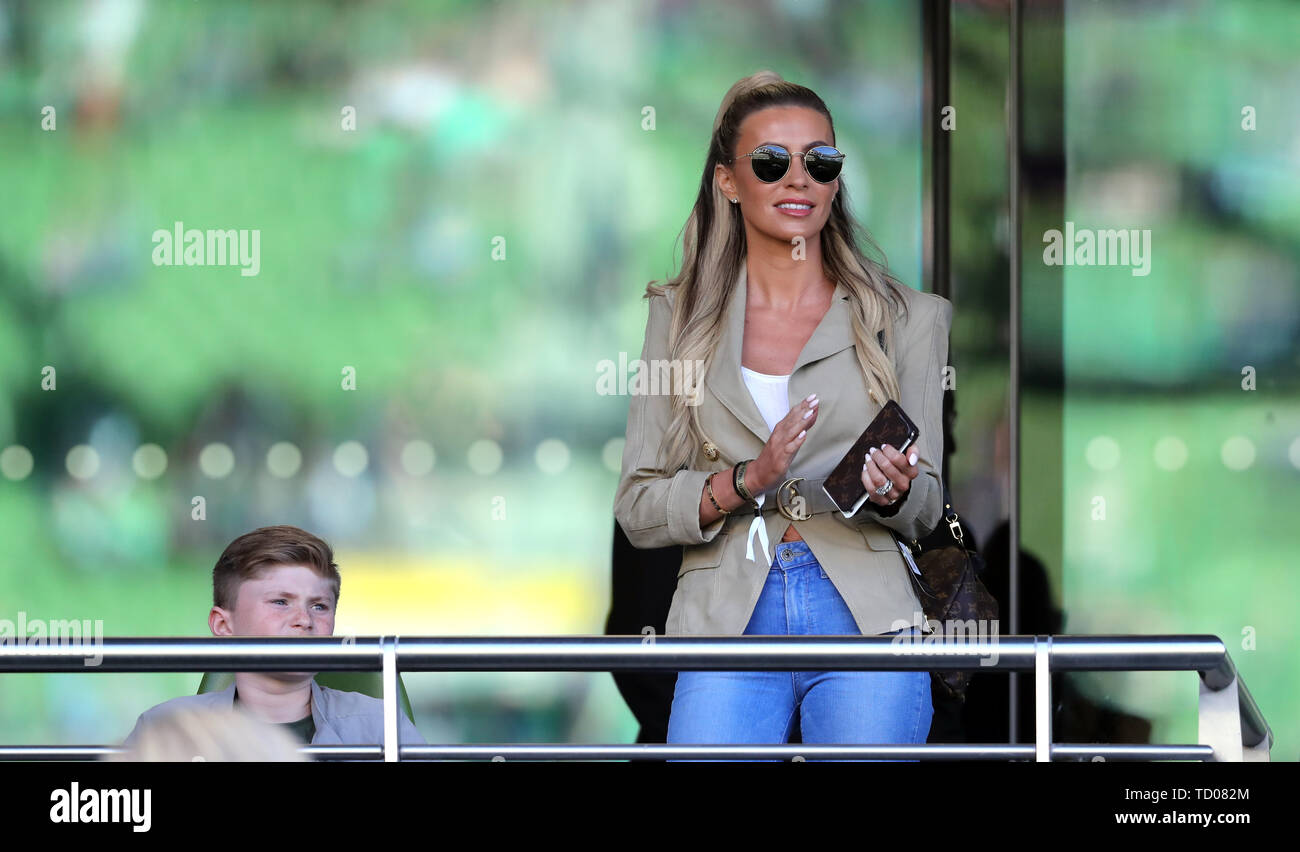 Claudine Keane, wife of Republic of Ireland coach Robbie Keane, in the ...