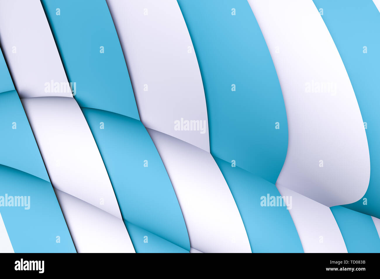 Three-dimensional rendering, blue-and-white flow background Stock Photo ...
