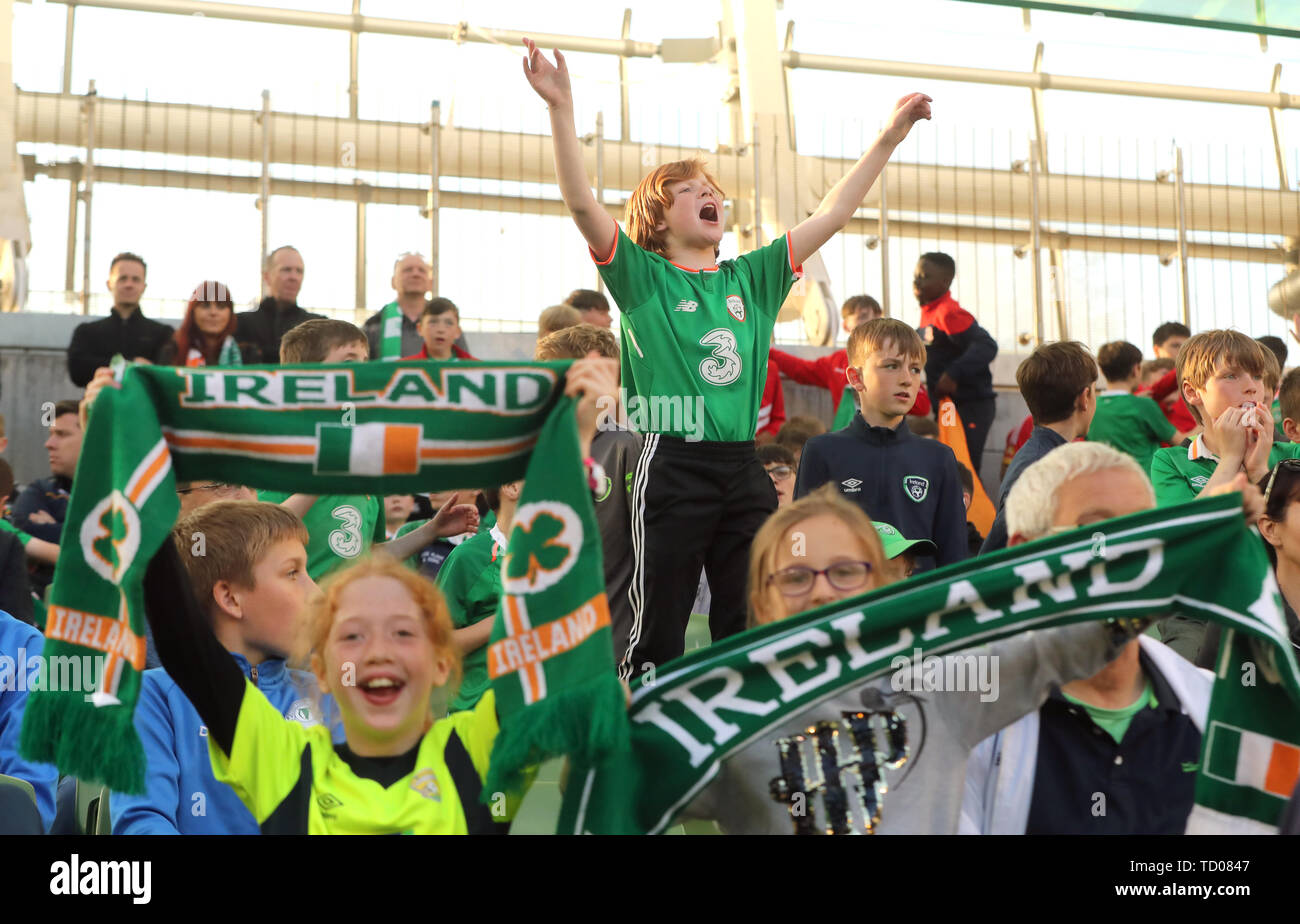 Republic of ireland fans in the at the aviva stadium hi-res stock ...