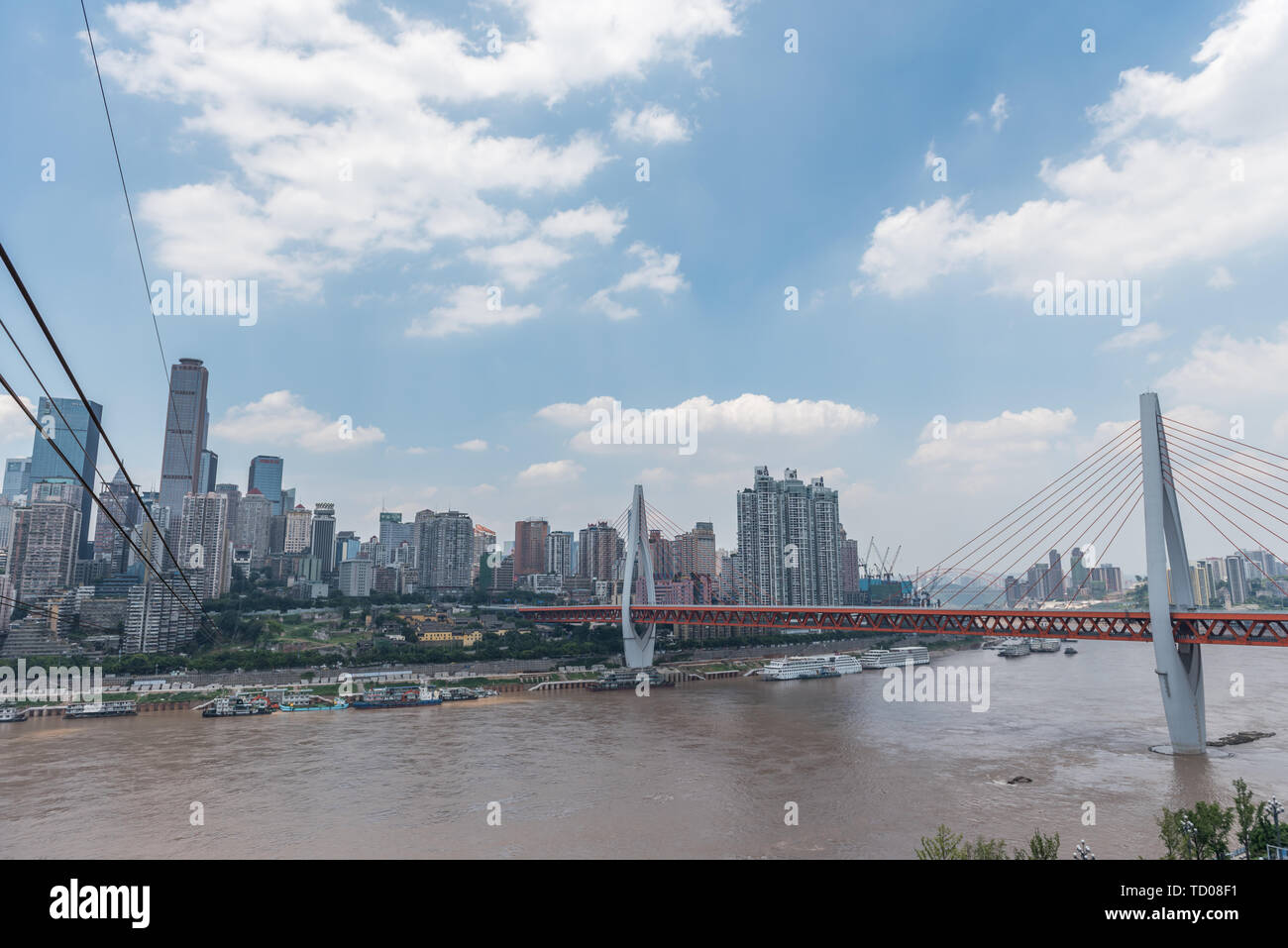 Scenery of Dongshui Gate Bridge in Chongqing Stock Photo - Alamy