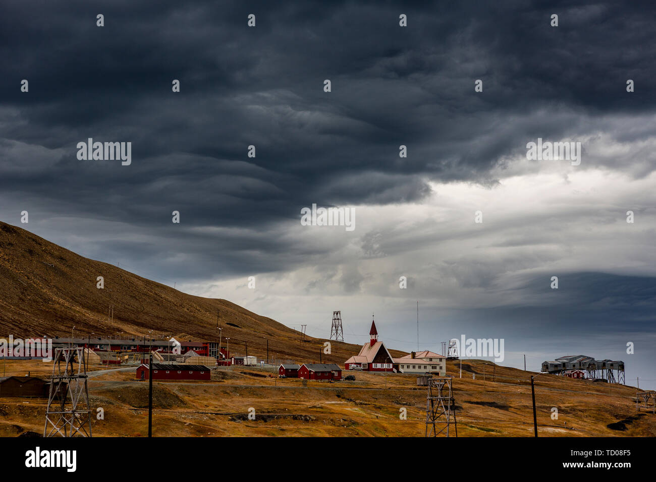 Svalbard landscape nature of the mountains of Spitsbergen Longyearbyen ...
