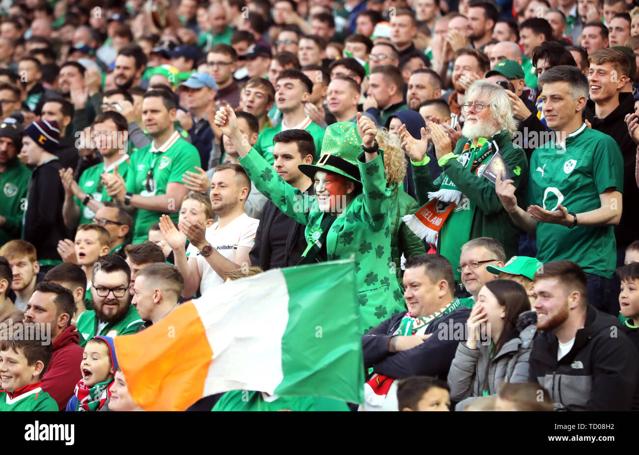 Republic of ireland fans in the at the aviva stadium hi-res stock ...
