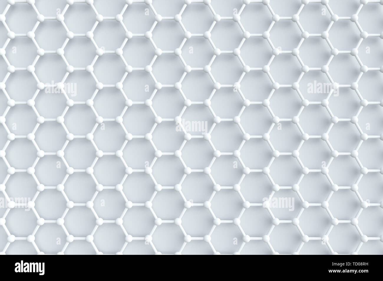 Hexagon arrangement structure, three-dimensional rendering Stock Photo ...