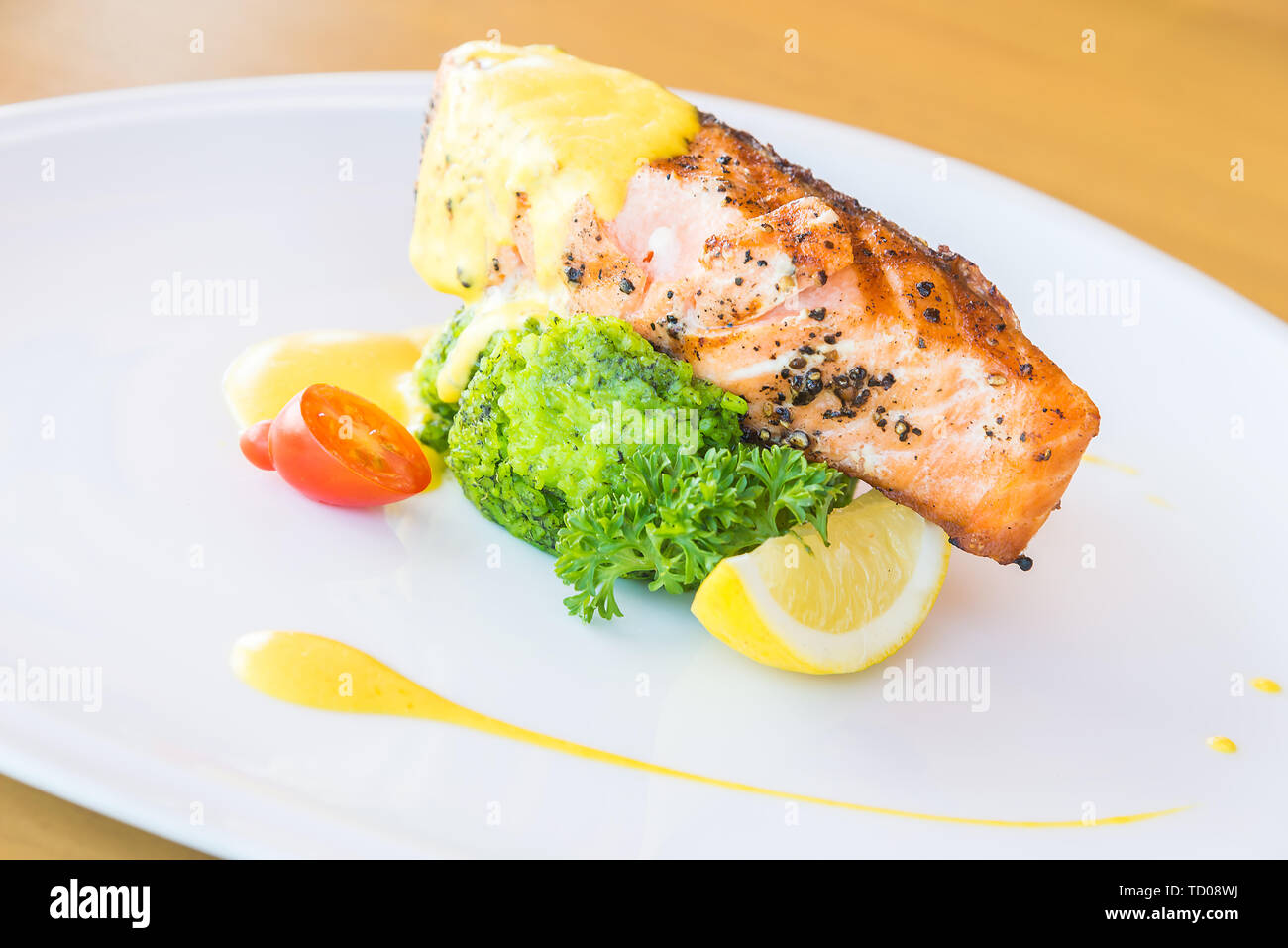 Grilled fish chops Stock Photo - Alamy
