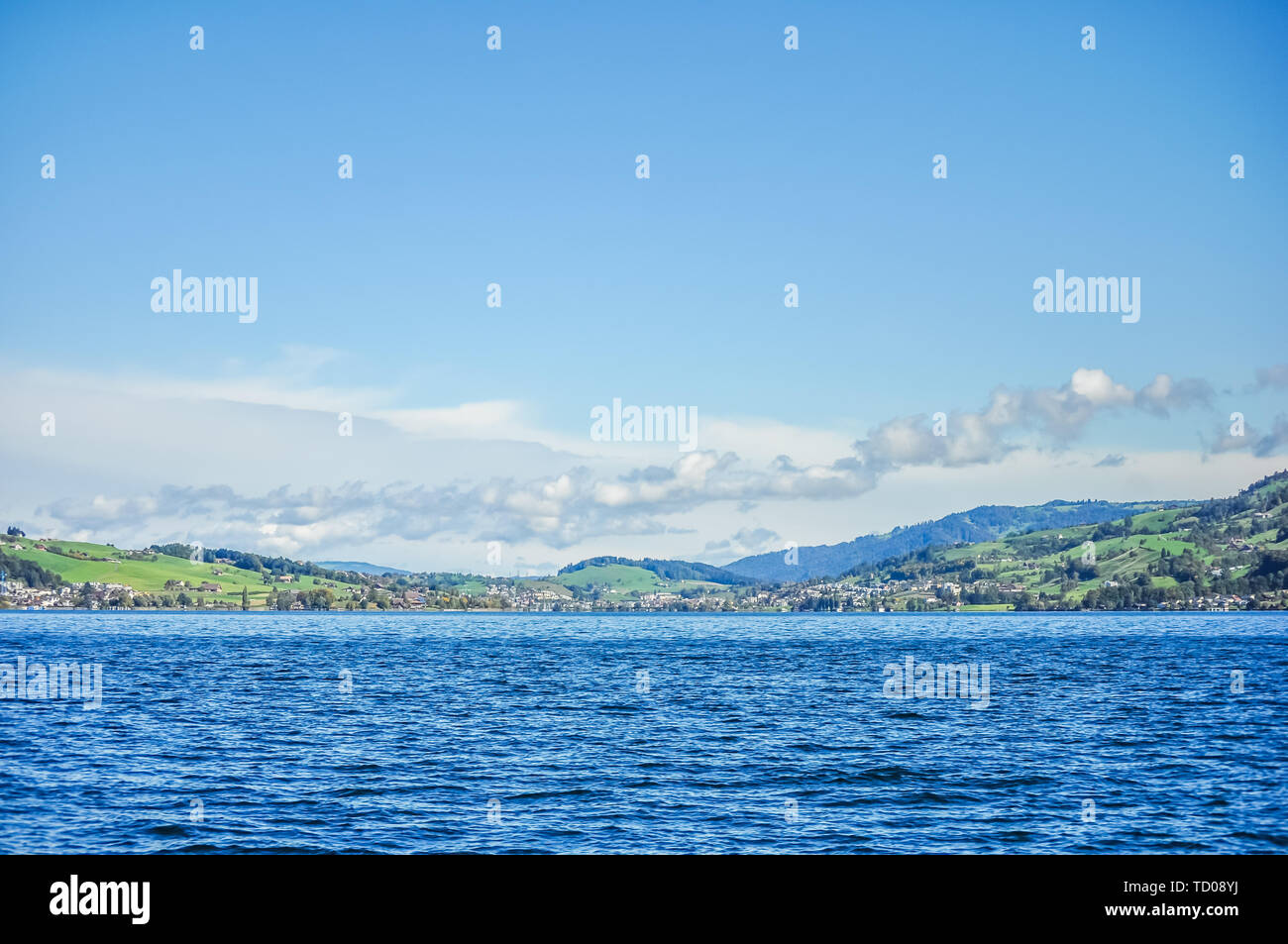 Scenery of Lake Rusen, Switzerland Stock Photo - Alamy
