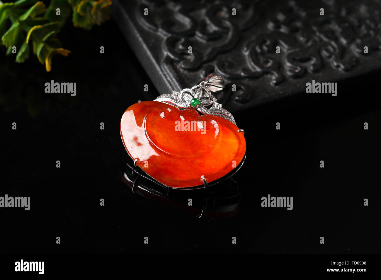 Red jade jewelry Stock Photo - Alamy