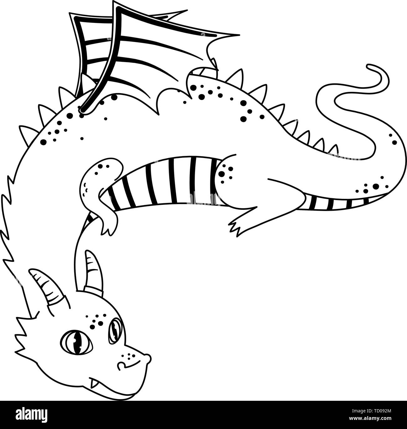 Dragon cartoon design, Chinese asian fantasy animal monster and culture ...