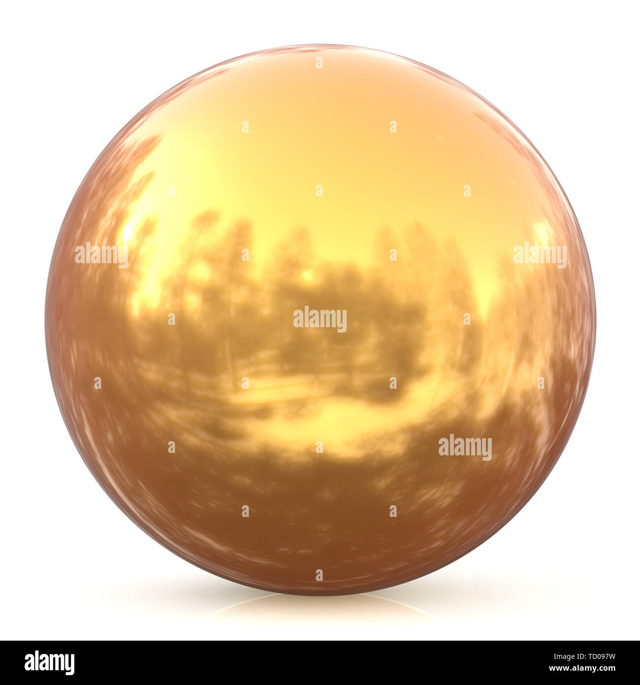 3d illustration golden atom model hi-res stock photography and images ...