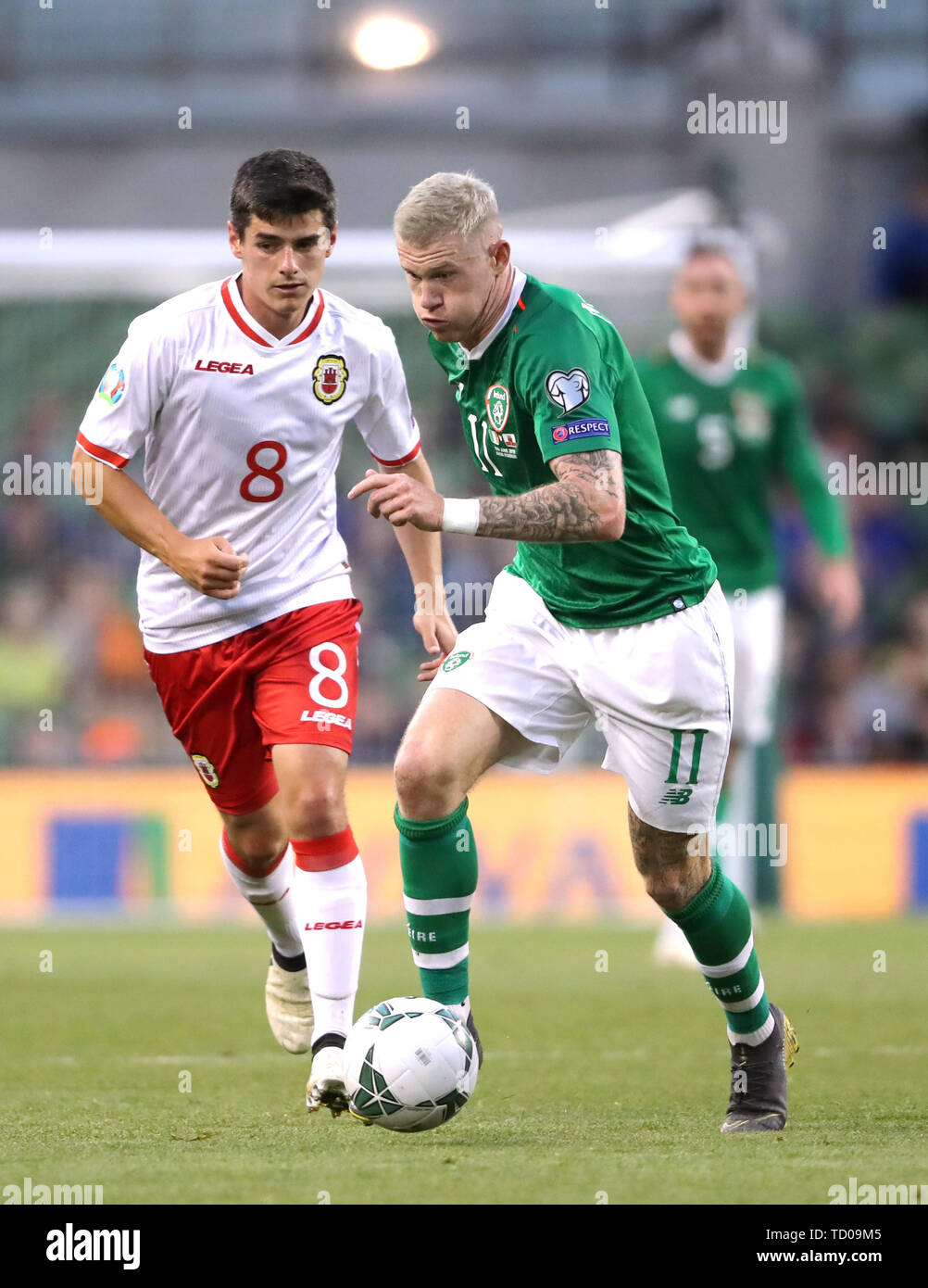 Republic of Ireland's James McClean in action during the UEFA Euro 2020 ...