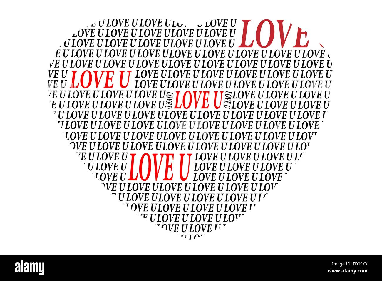 Typography love heart - Vector Illustration Stock Vector Image & Art ...