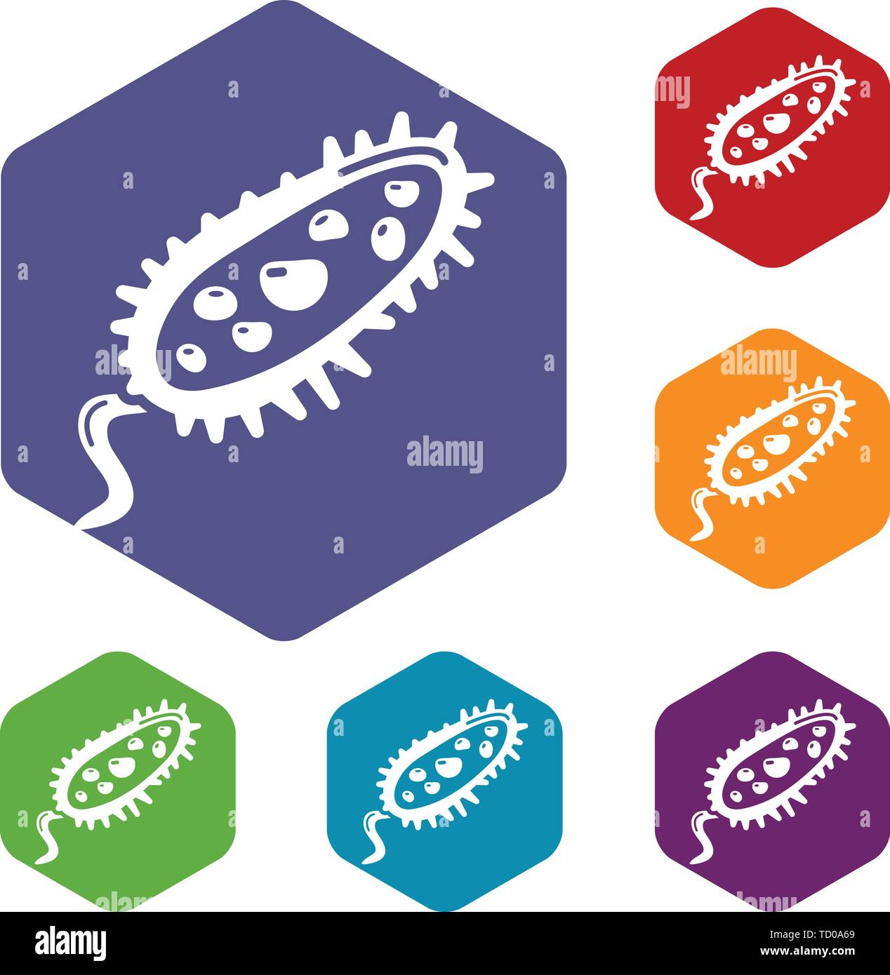 Microbe icon, simple black style Stock Vector Image & Art - Alamy