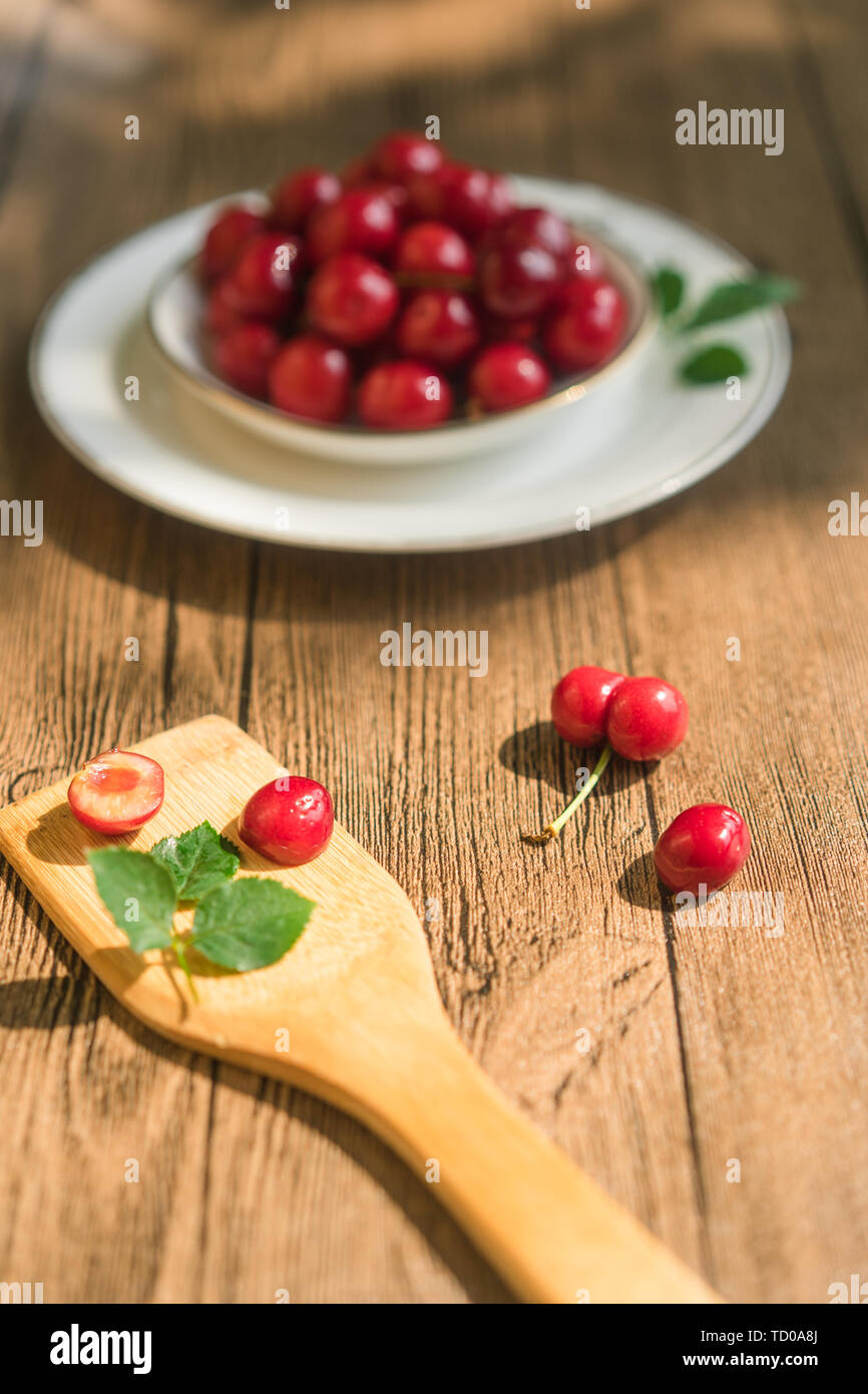 The smell of cherries Stock Photo - Alamy