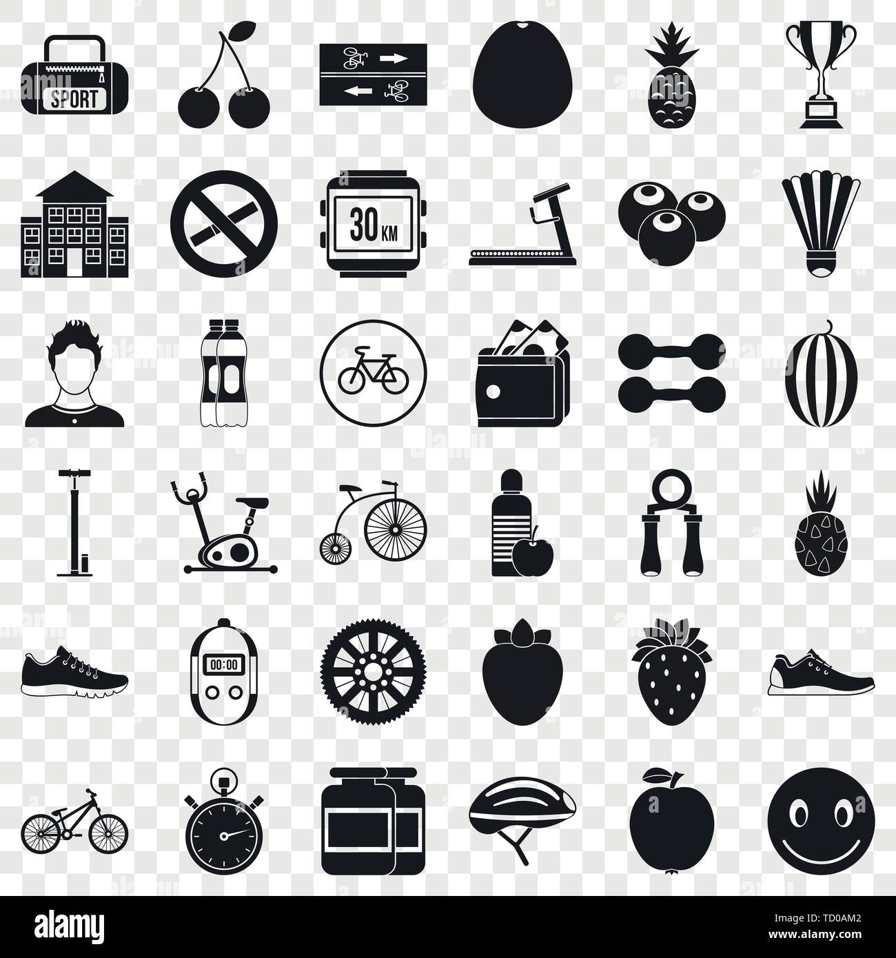 Protein icons set, simle style Stock Vector Image & Art - Alamy