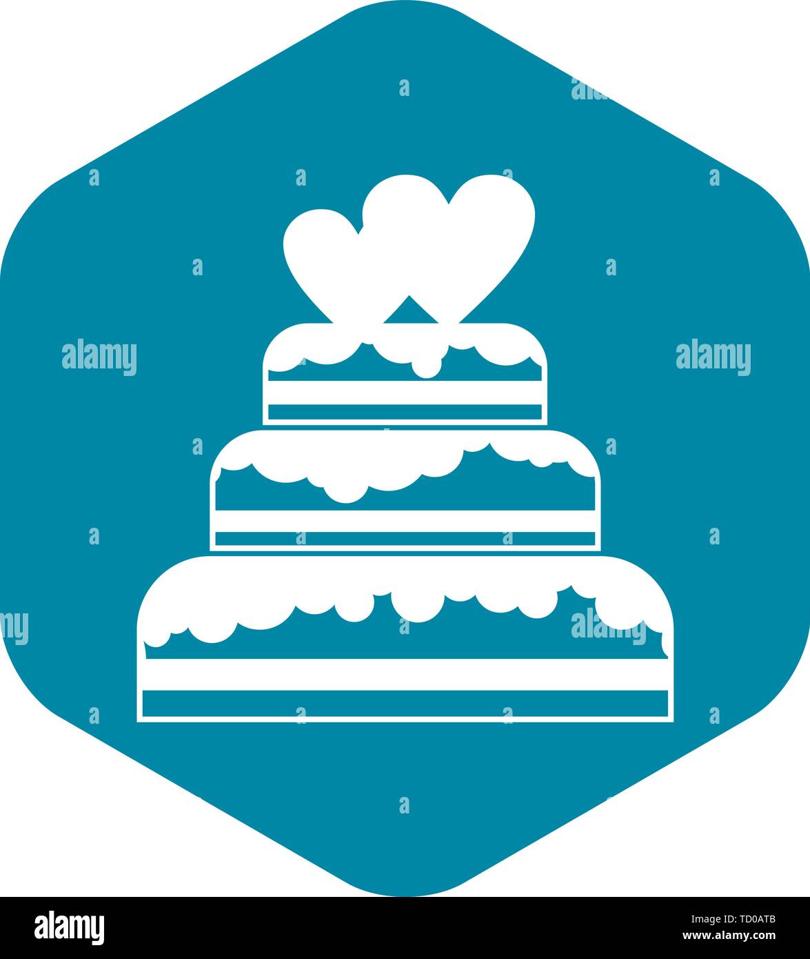 Wedding cake icon, simple style Stock Vector Image & Art - Alamy