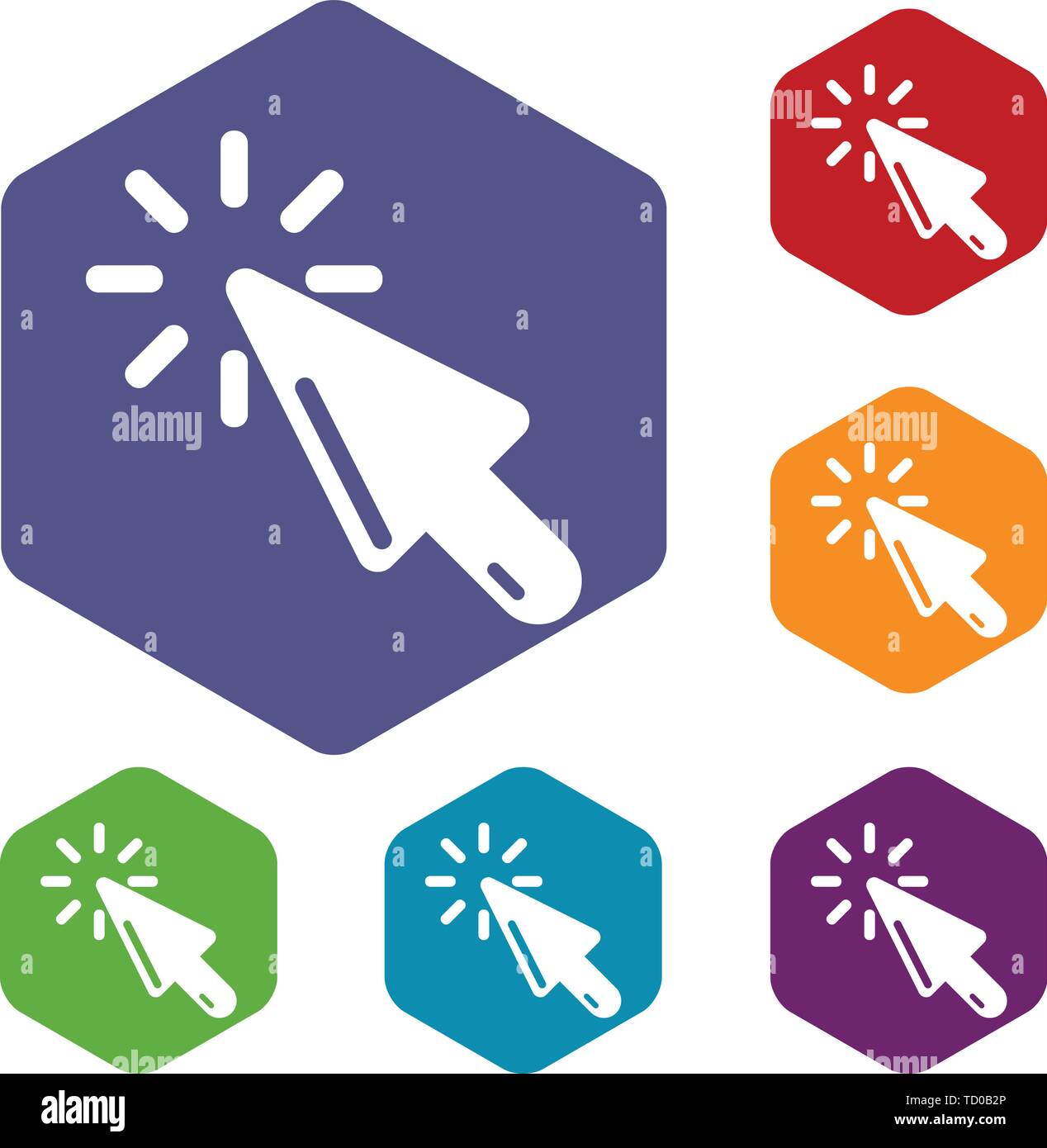 Cursor click icon, simple black style Stock Vector Image & Art - Alamy