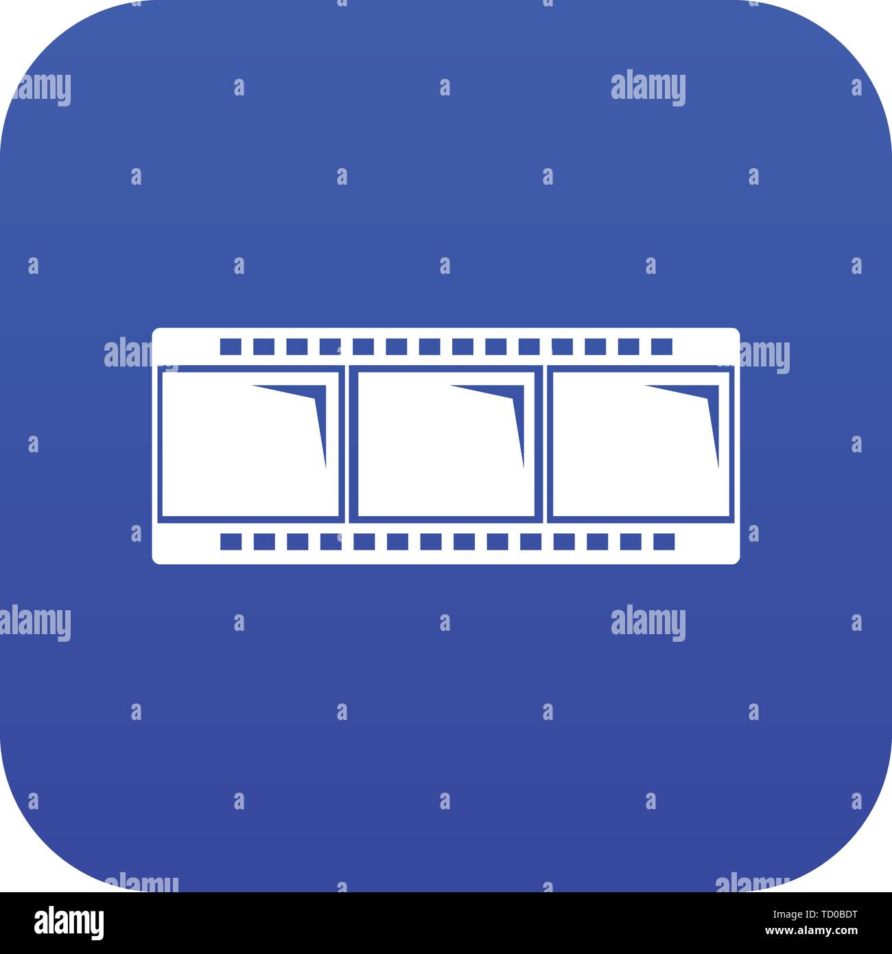 Film strip icon blue vector Stock Vector Image & Art - Alamy