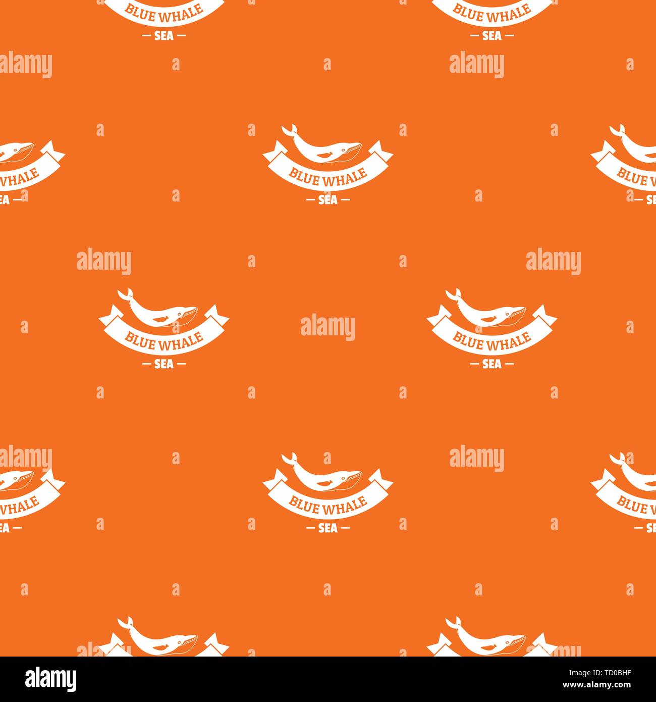 Blue whale pattern vector orange Stock Vector Image & Art - Alamy