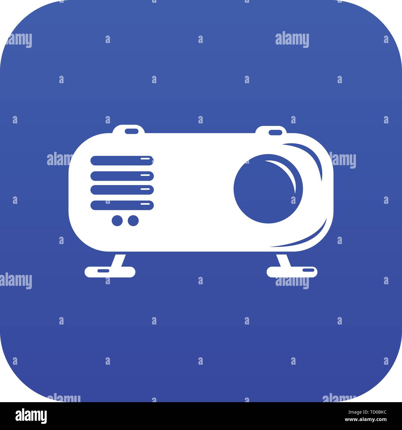 Retro radio icon blue vector Stock Vector Image & Art - Alamy